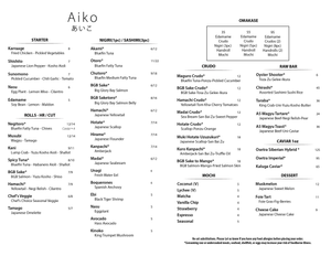 Menu 1 — Aiko