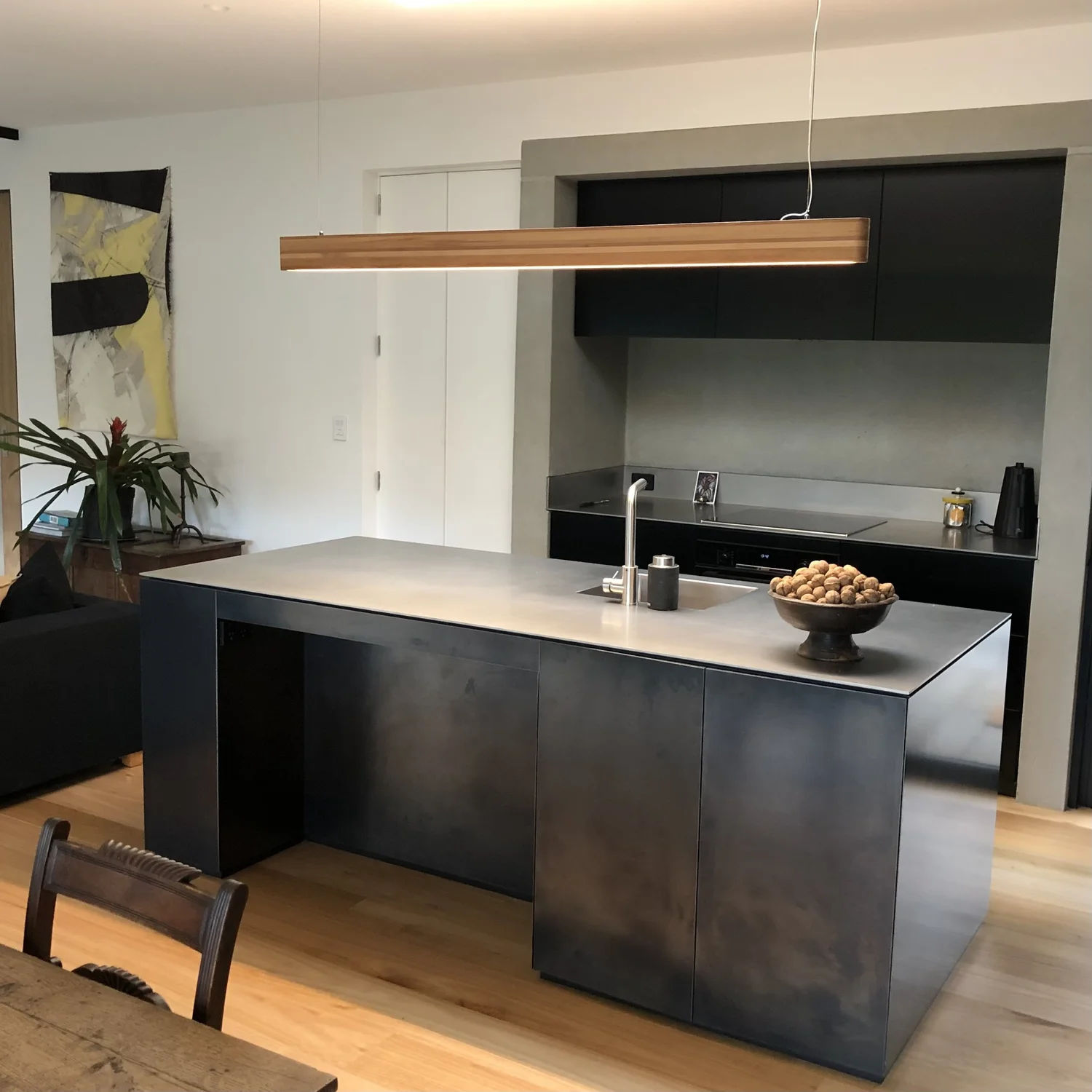 Strata. Handcrafted timber kitchen island pendant light. — Cast lighting