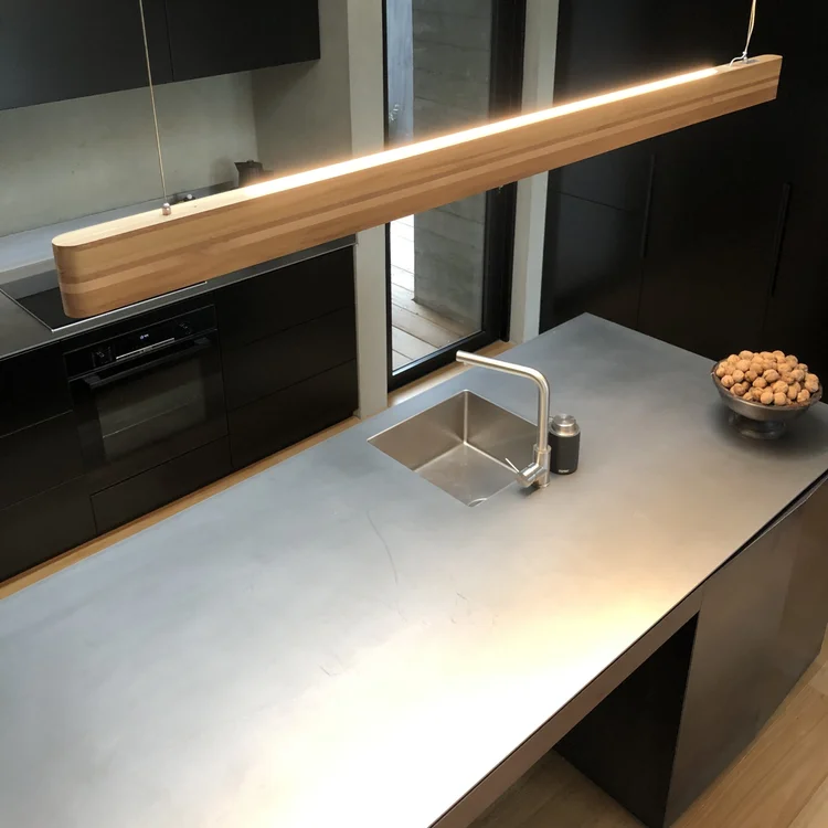 Strata. Handcrafted timber kitchen island pendant light. — Cast lighting