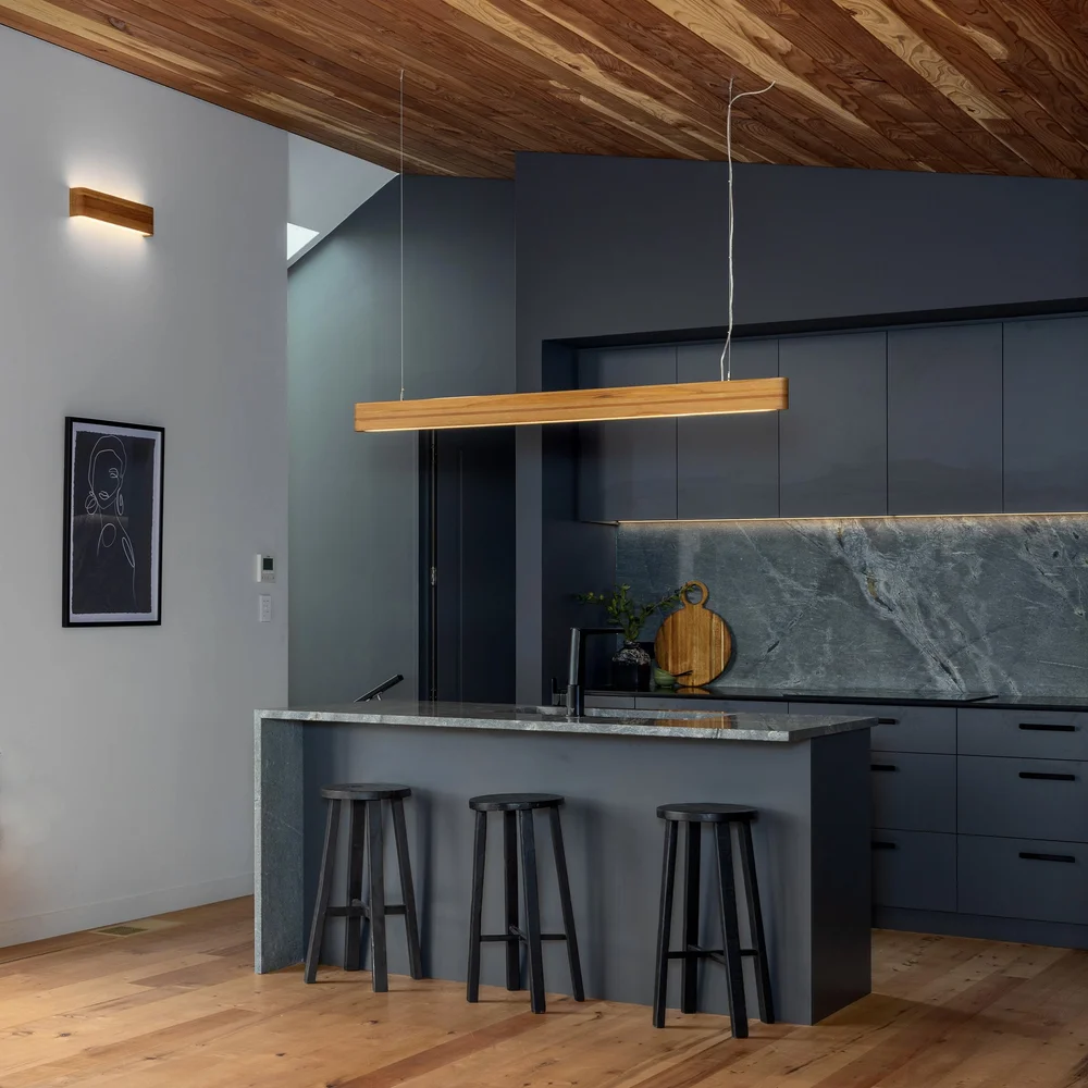 Strata. Handcrafted timber kitchen island pendant light. — Cast lighting