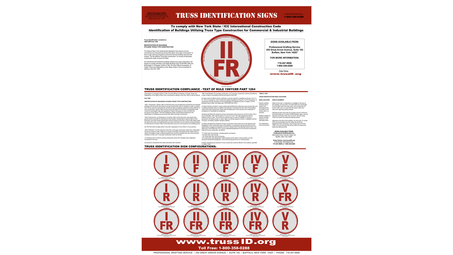Truss Identification Sign - New York - Type 4 / Roof — Truss ...