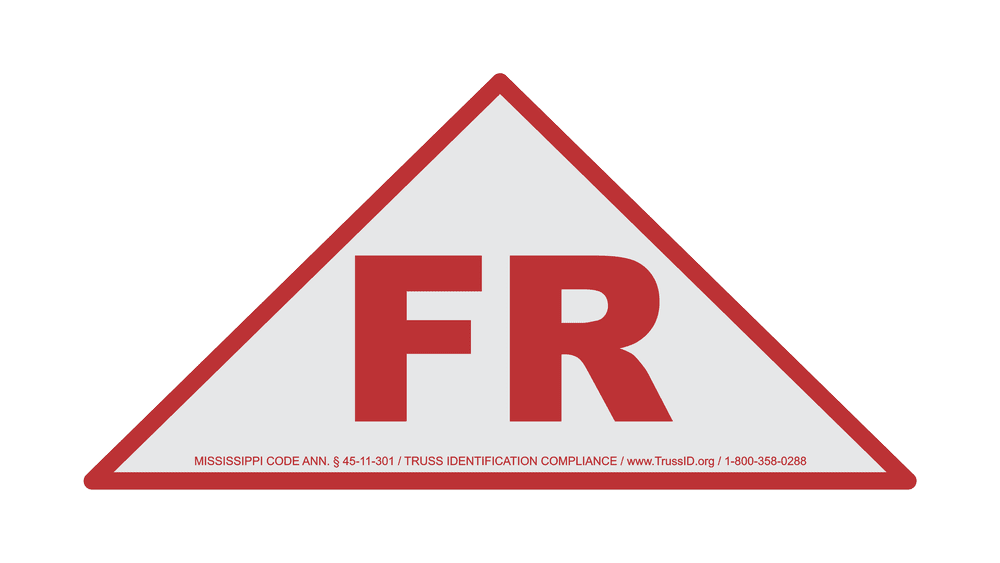 Truss Identification Sign - Mississippi - Type Roof — Truss ...
