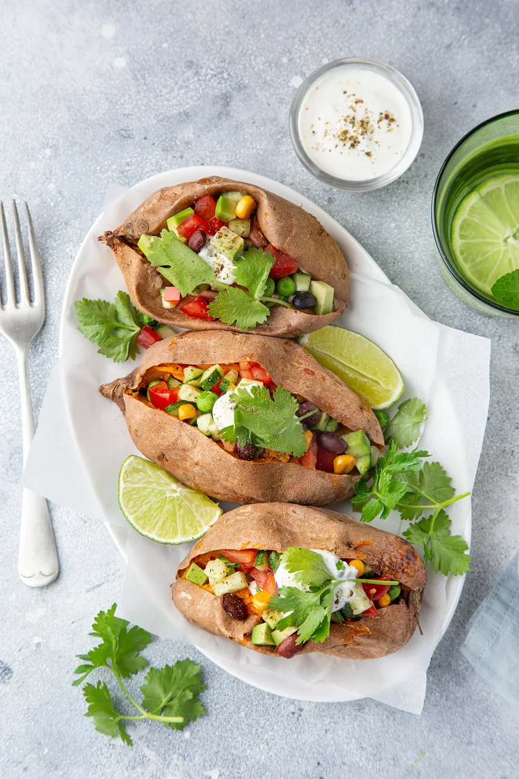Loaded Baked Sweet Potato — Bento