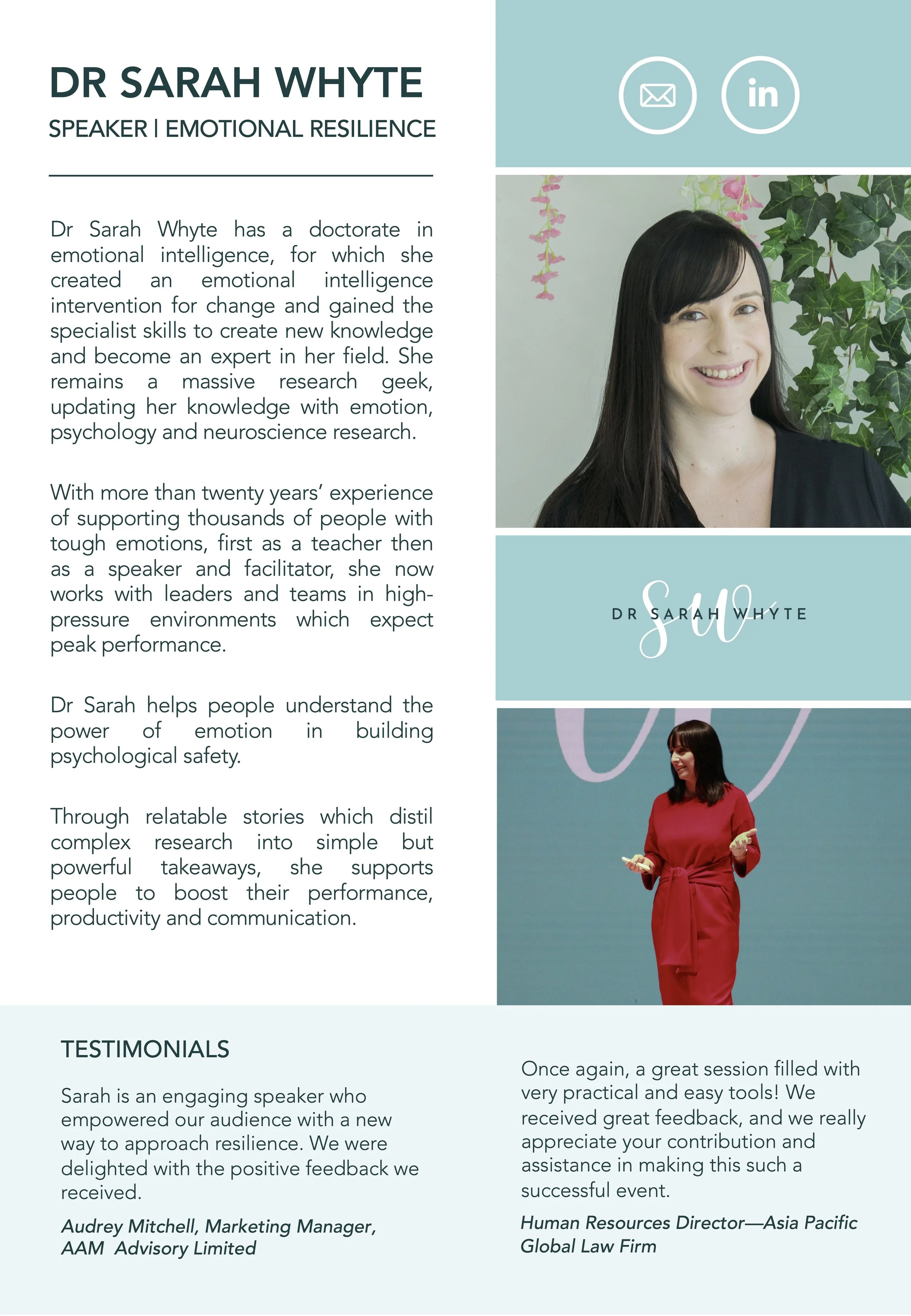 For Event Organisers — Dr Sarah Whyte