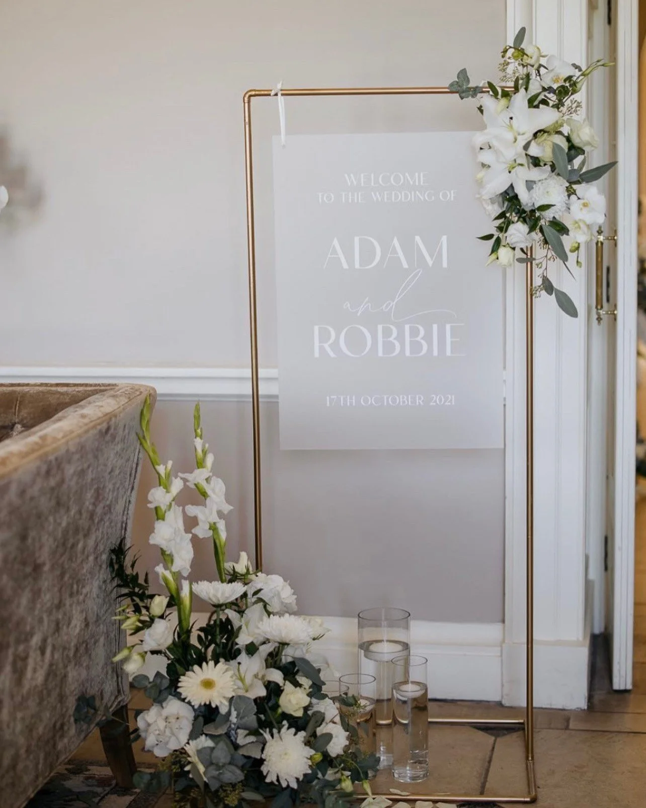 Wedding Welcome Sign - Rectangle — Rose Signage Co.