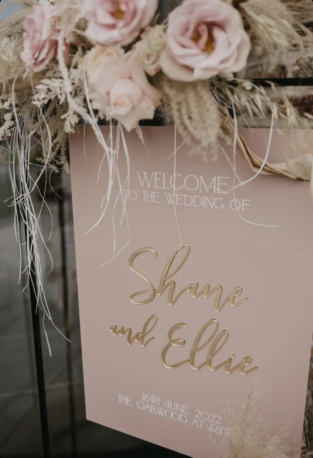 Wedding Welcome Sign - Rectangle — Rose Signage Co.
