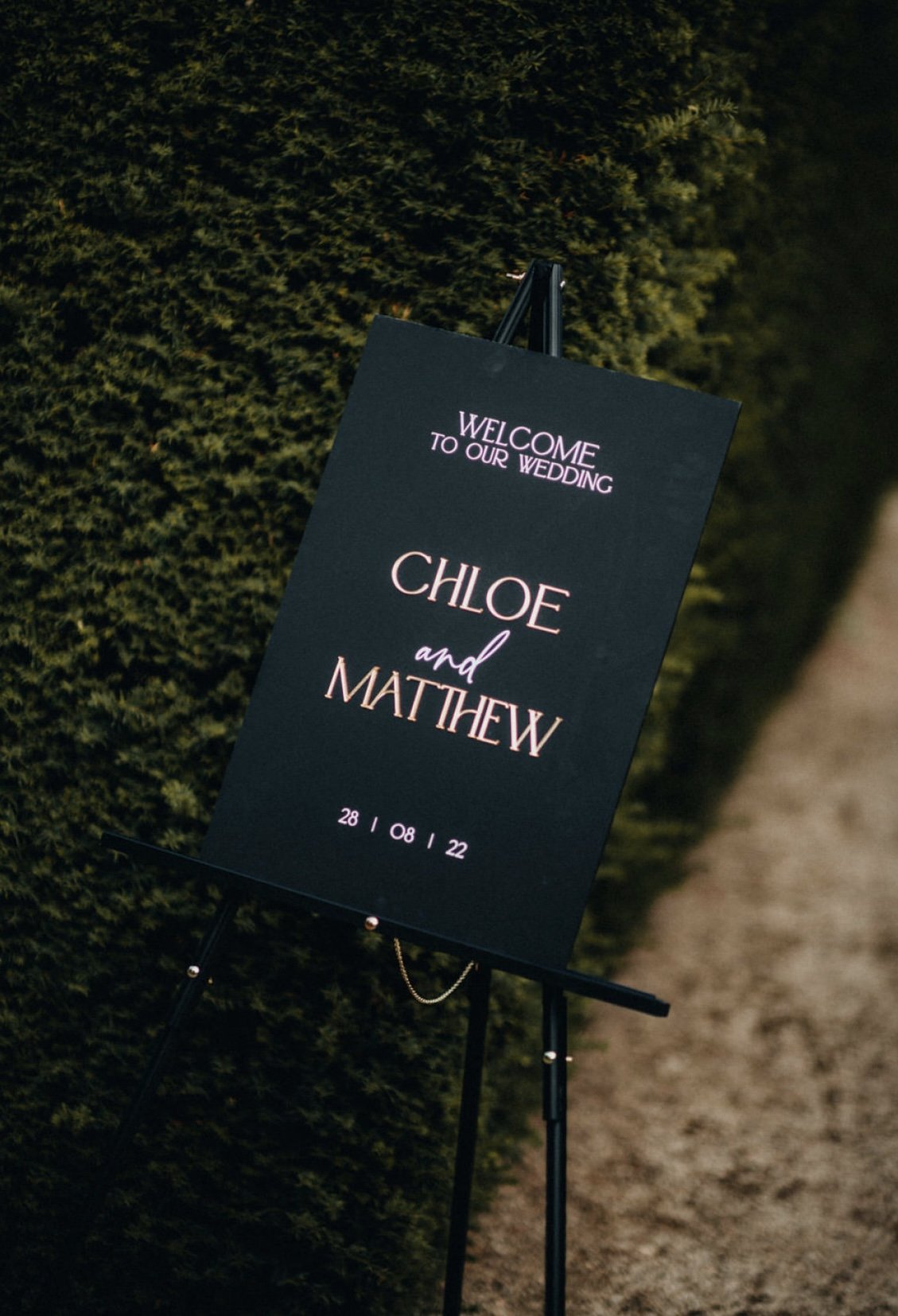 Wedding Welcome Sign - Rectangle — Rose Signage Co.