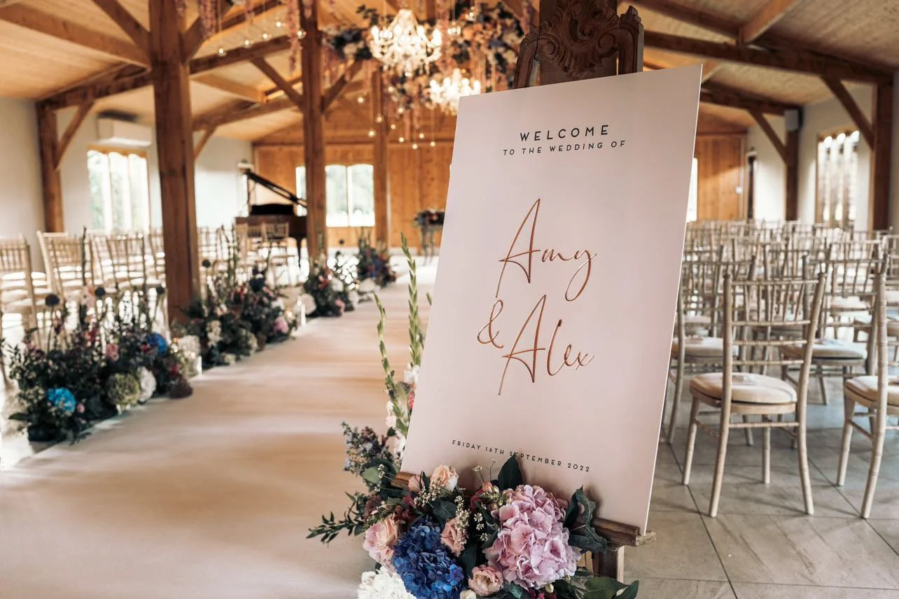 Wedding Welcome Sign - Rectangle — Rose Signage Co.