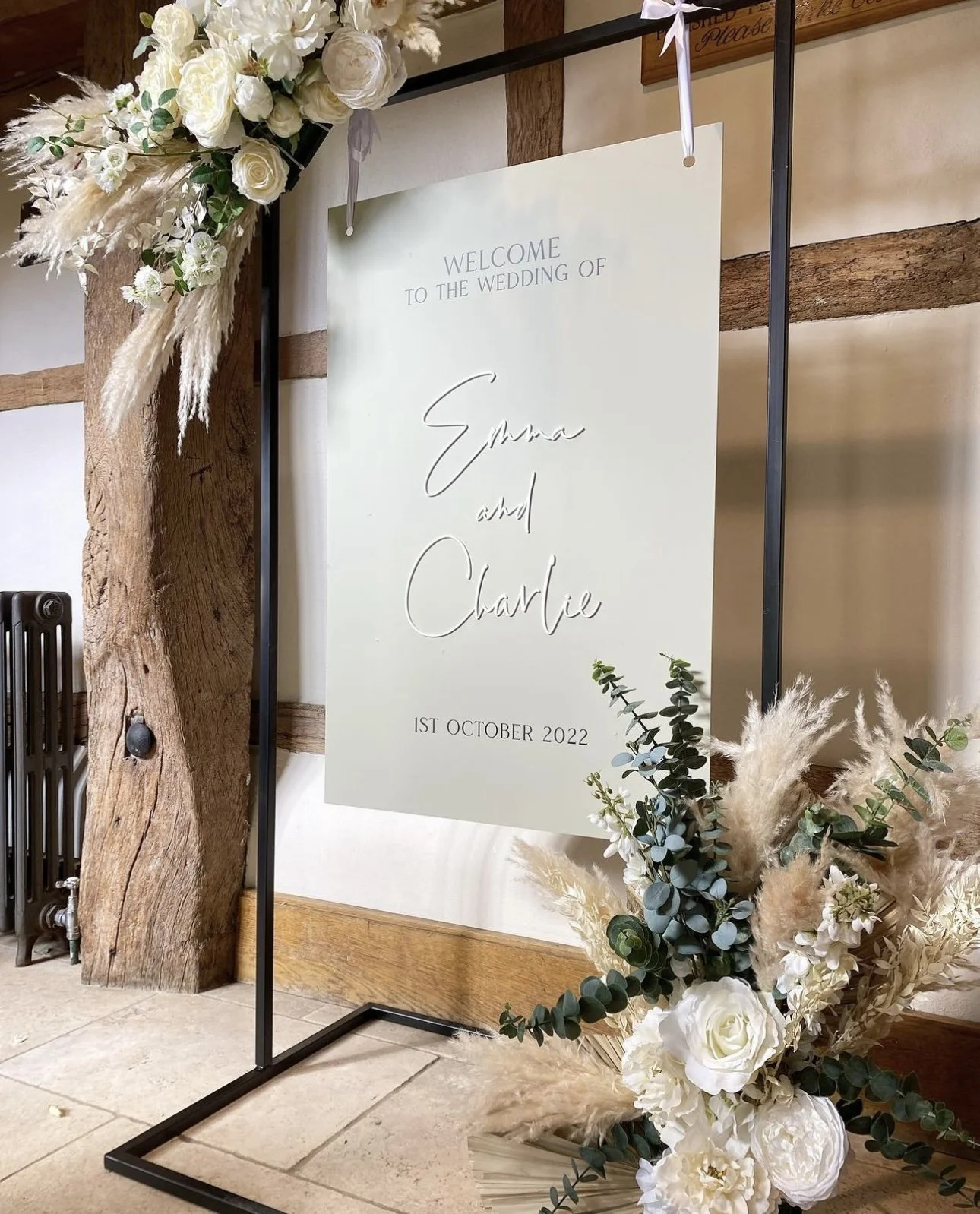 Wedding Welcome Sign - Rectangle — Rose Signage Co.