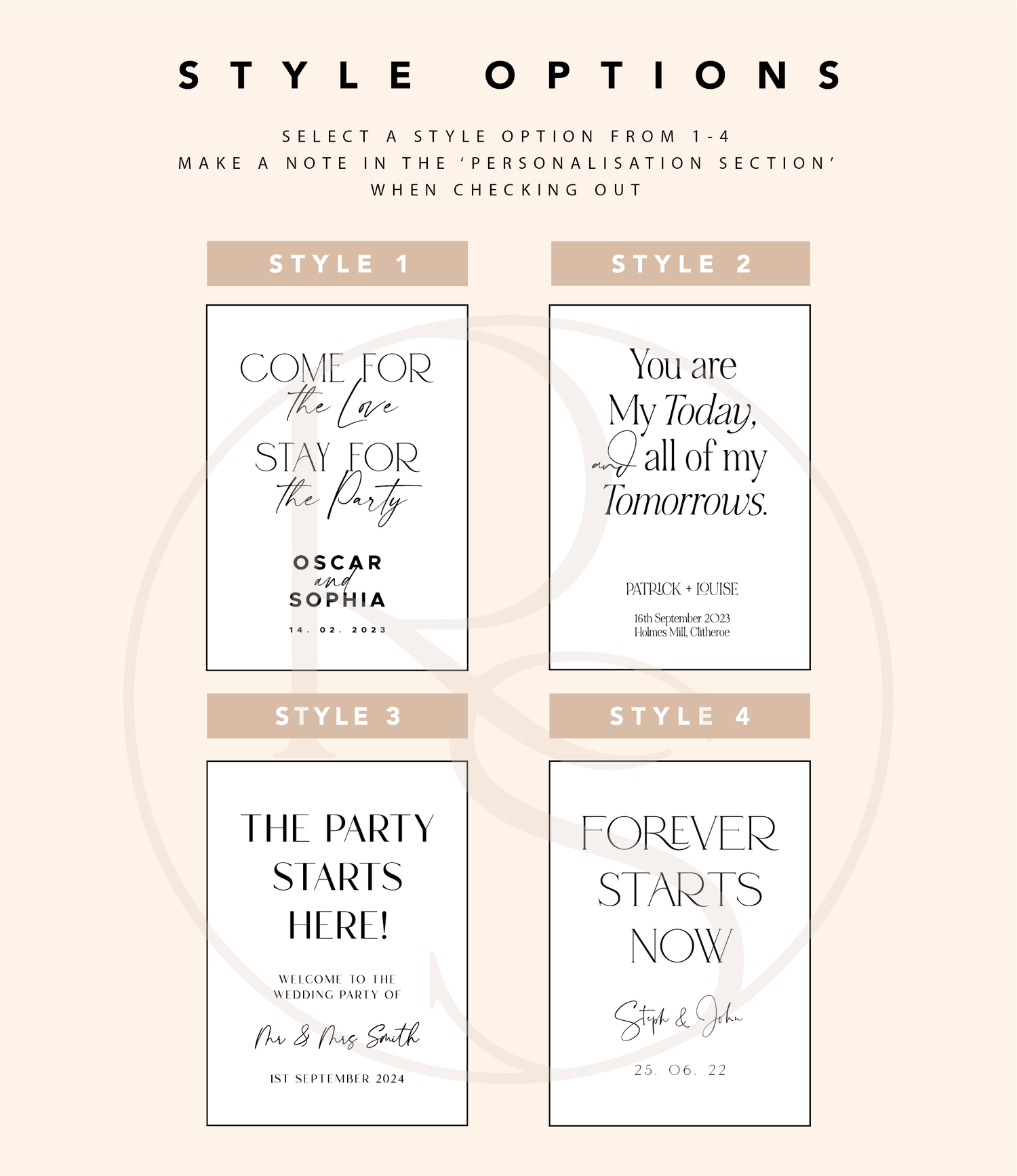 *NEW* Mini Table Numbers. Numerals Only. — Rose Signage Co.