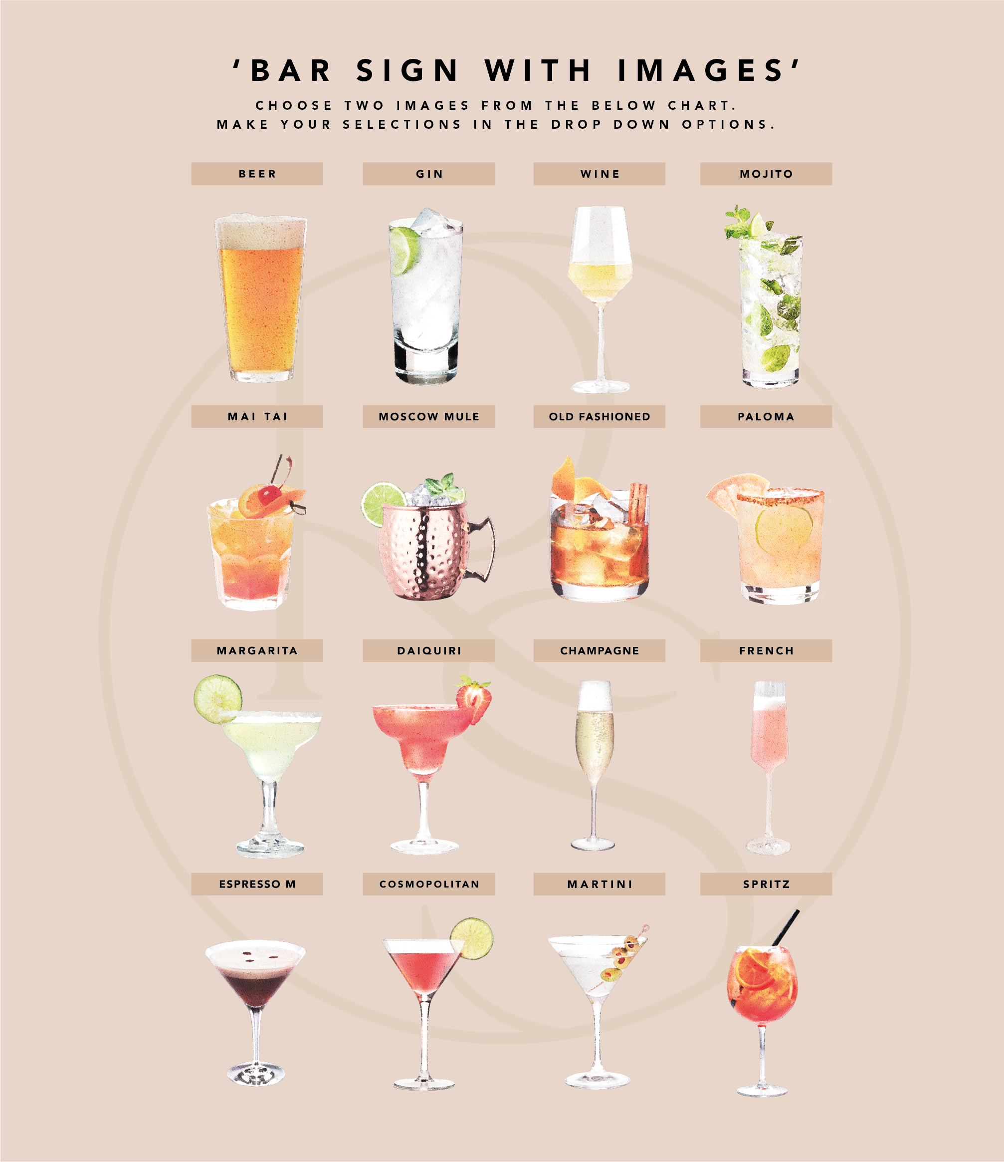 A4 Custom Bar Sign — Rose Signage Co.