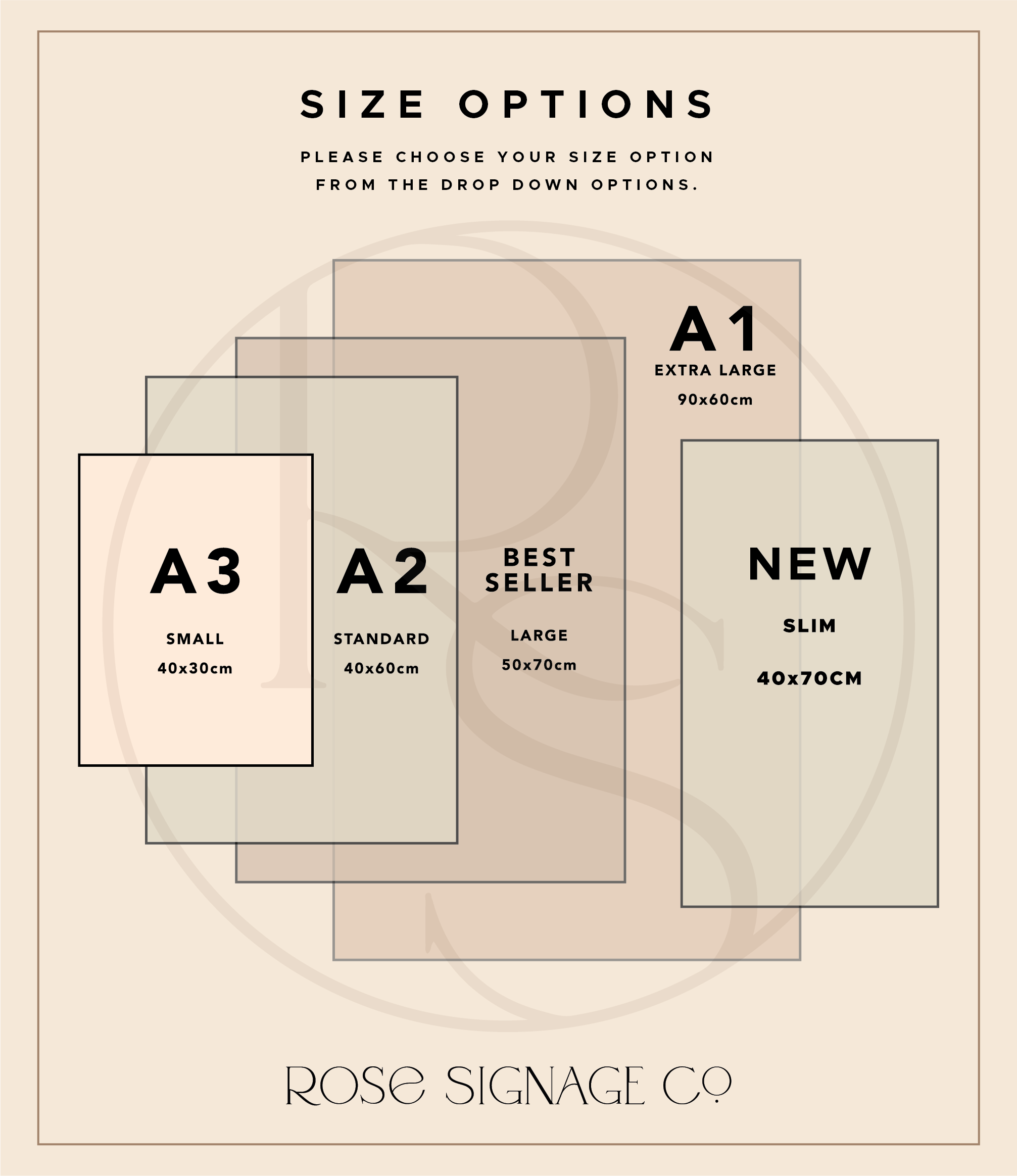 Wedding Welcome Sign - Rectangle — Rose Signage Co.