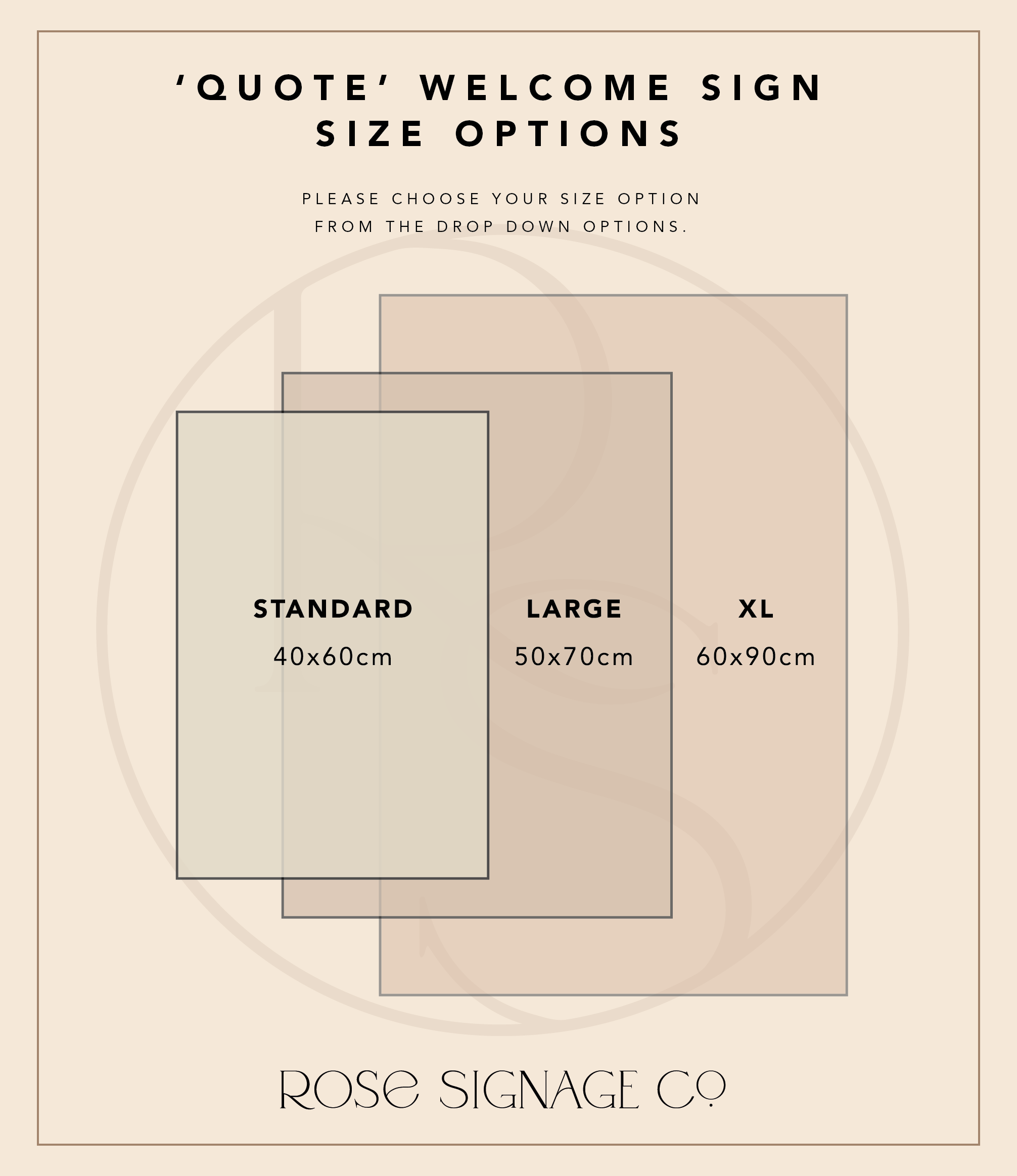 Dome table top sign — Rose Signage Co.