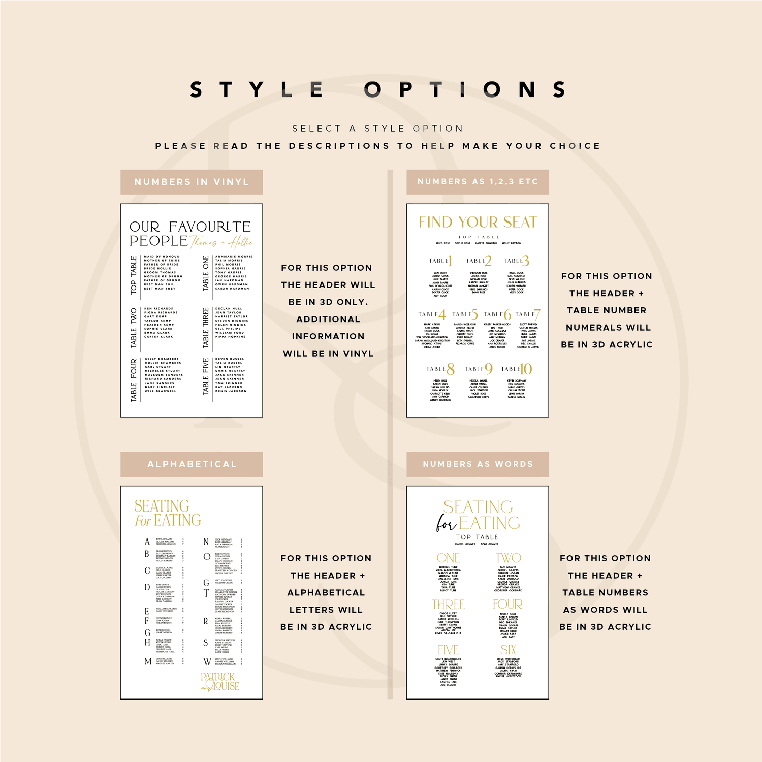 Seating plan + Welcome sign Bundle — Rose Signage Co.