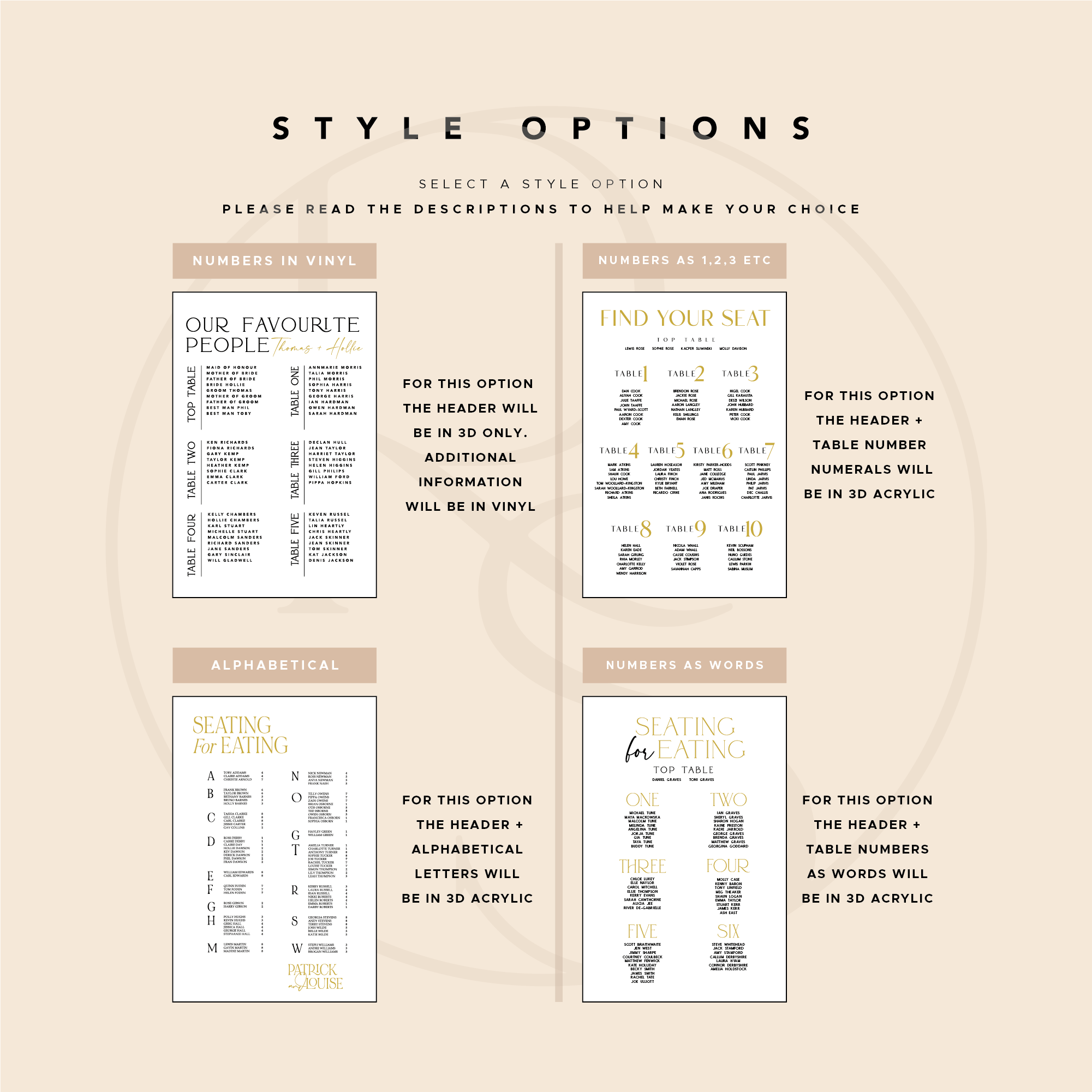 Seating plan + Welcome sign Bundle — Rose Signage Co.
