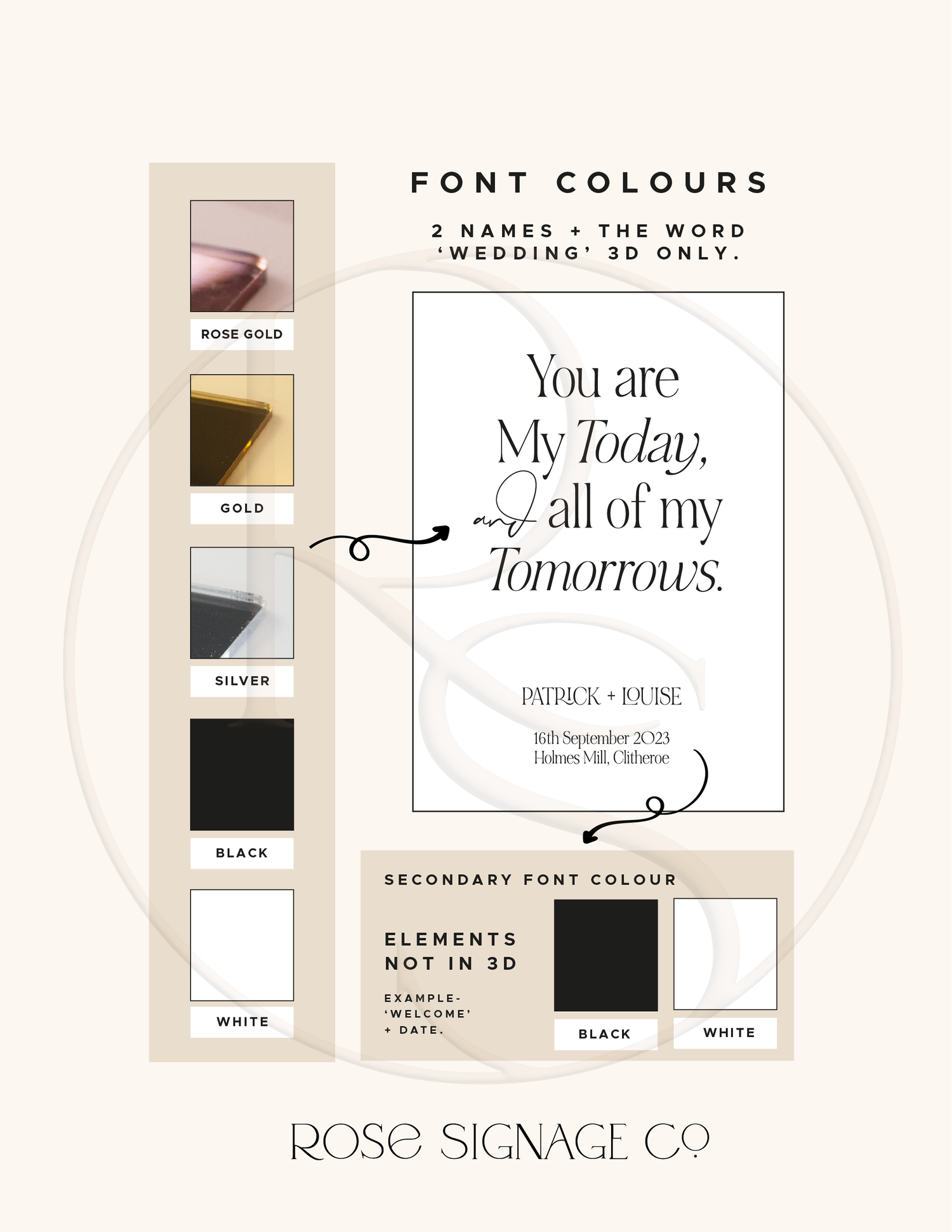 *NEW* Mini Table Numbers. Numerals Only. — Rose Signage Co.