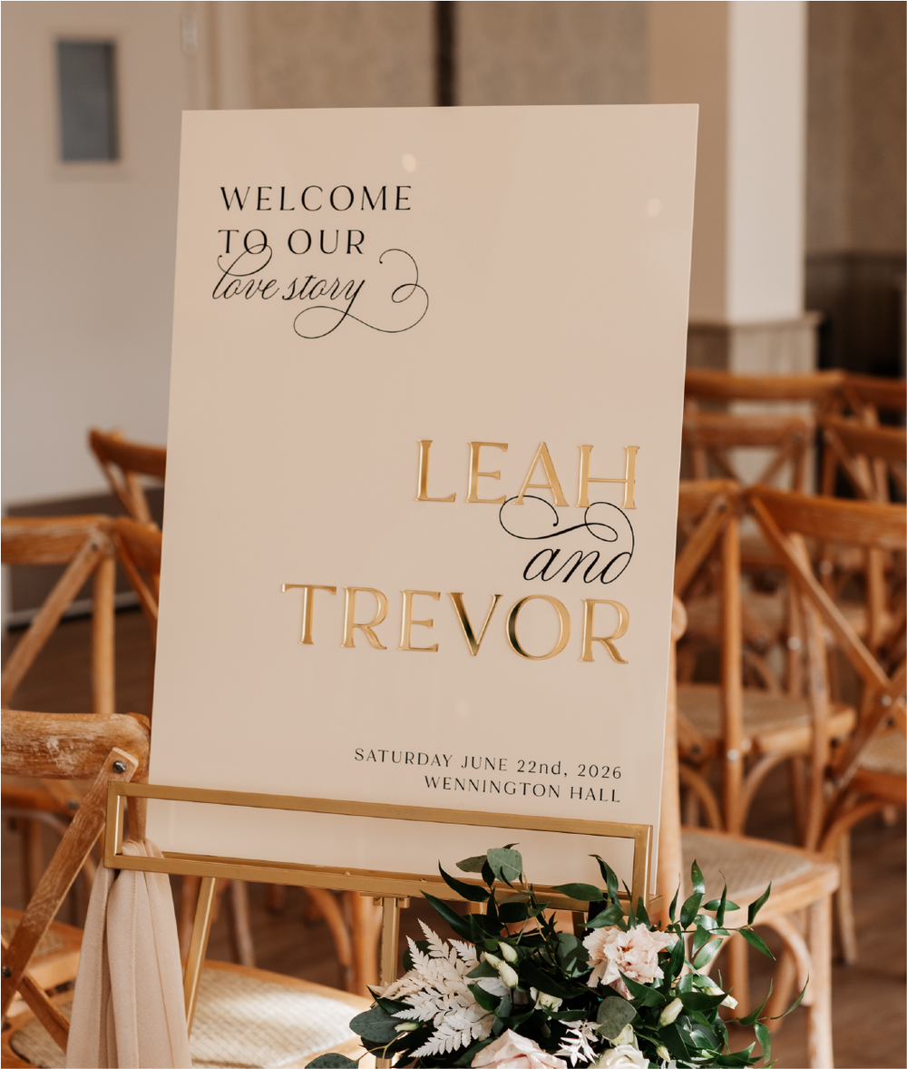 ' The + Surname ' Cake topper — Rose Signage Co.