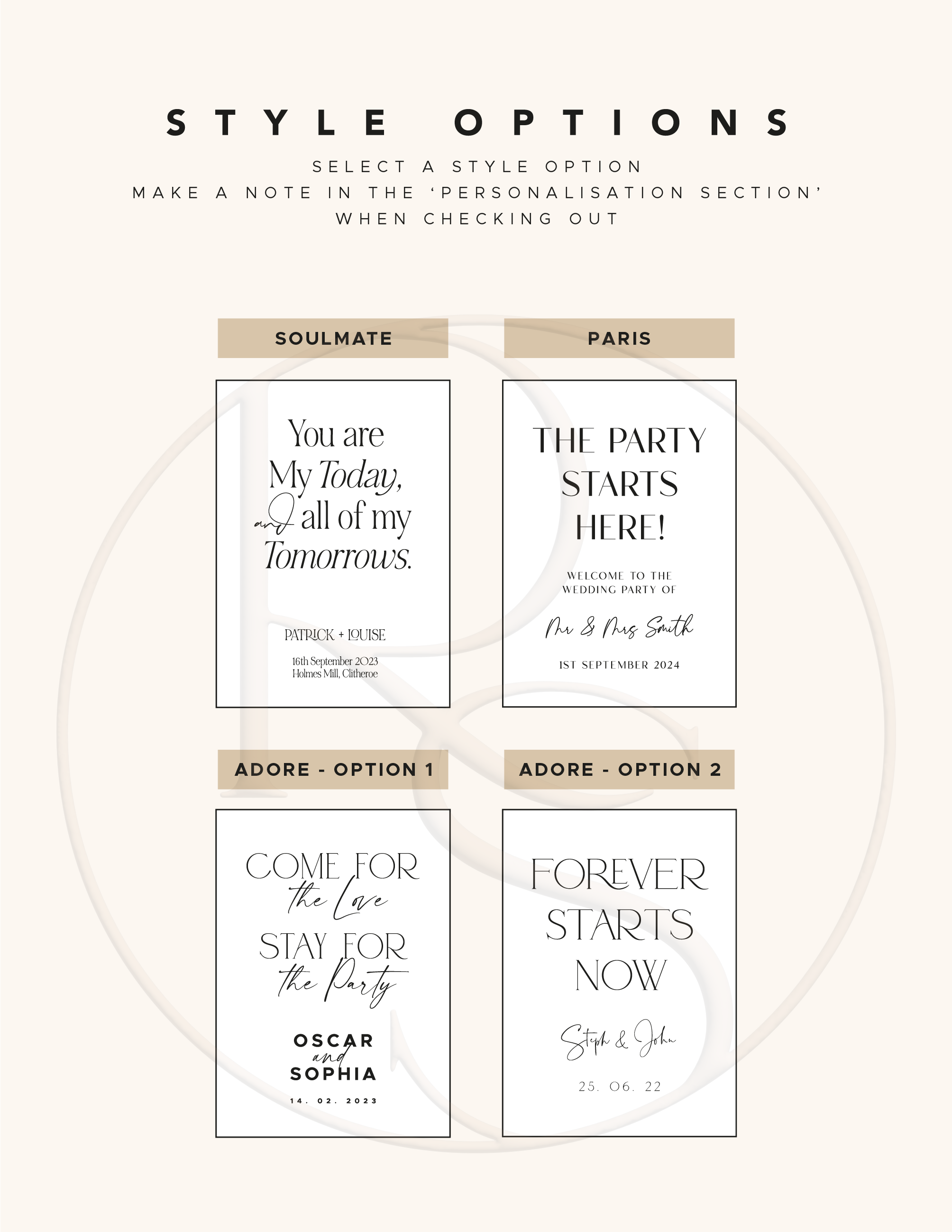 *NEW* Mini Table Numbers. Numerals Only. — Rose Signage Co.