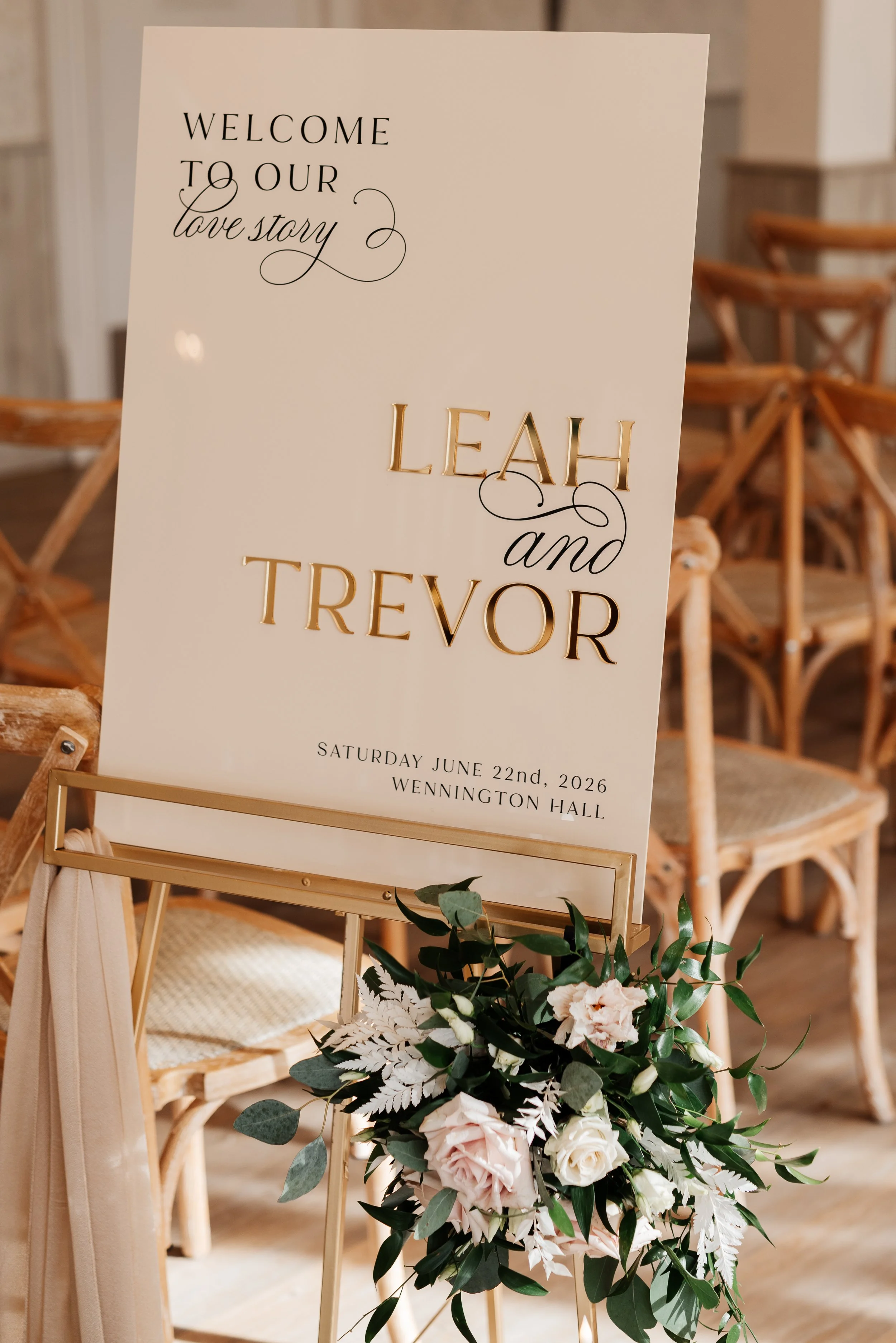 ' The + Surname ' Cake topper — Rose Signage Co.