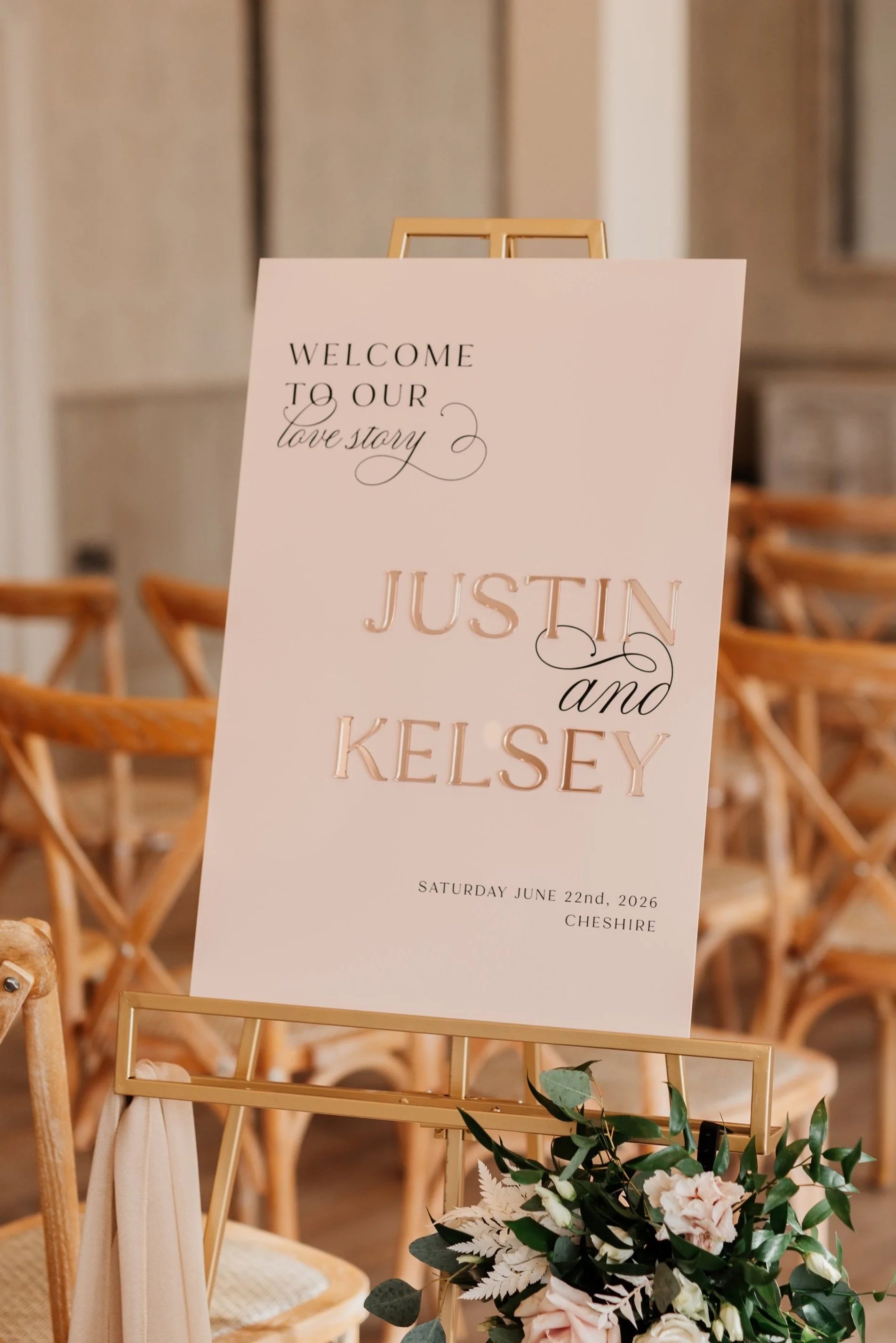 ' The + Surname ' Cake topper — Rose Signage Co.