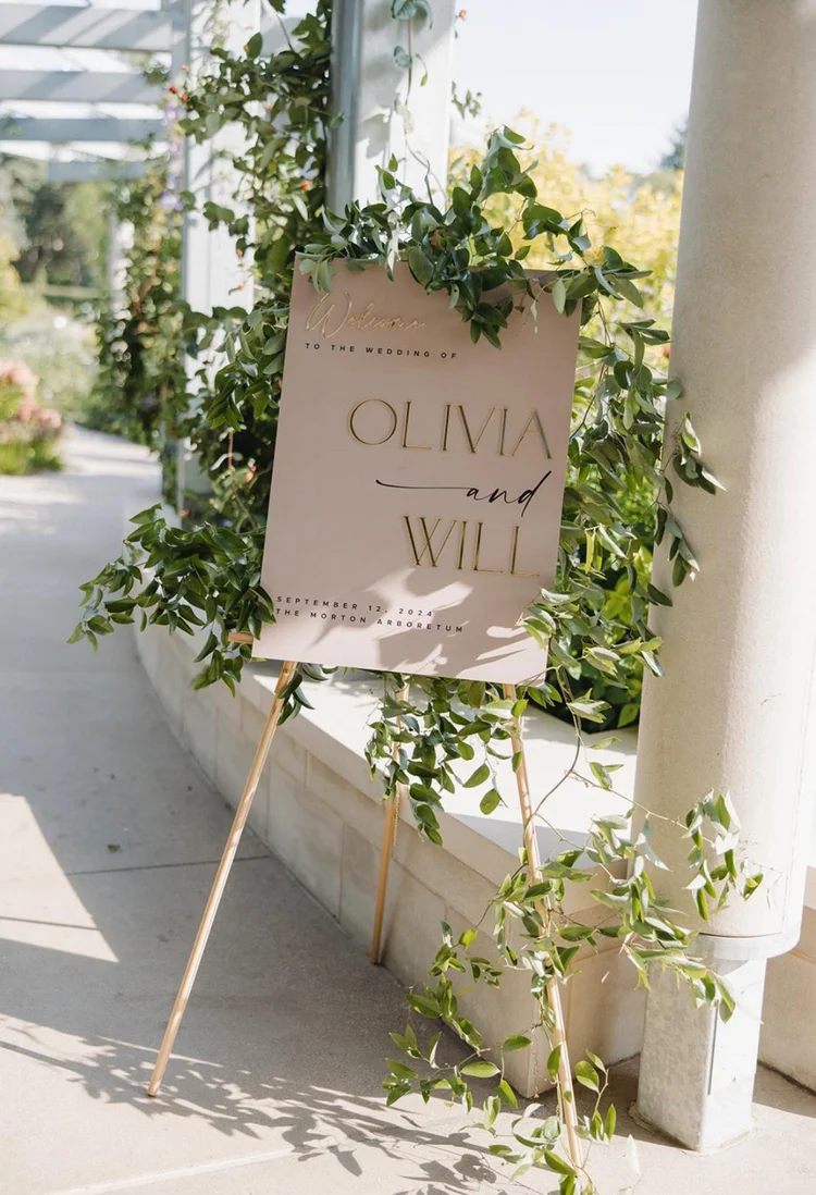 Wedding Welcome Sign - Rectangle — Rose Signage Co.