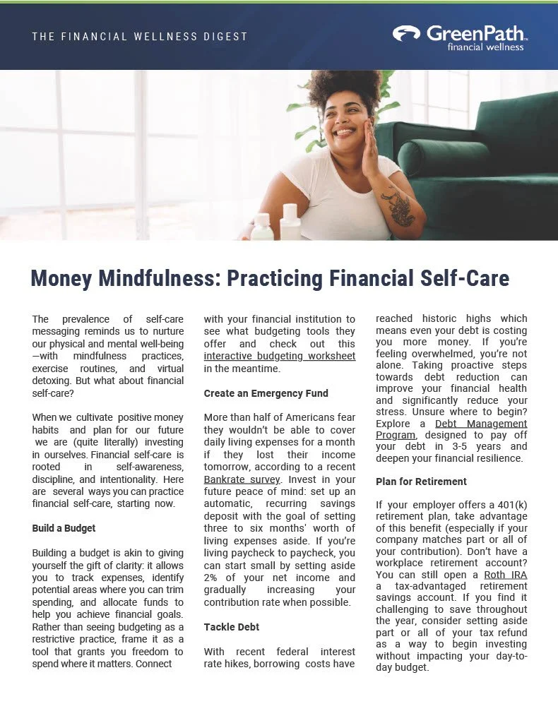 Financial Self-Care & Wellness with GreenPath — MPD Community CU