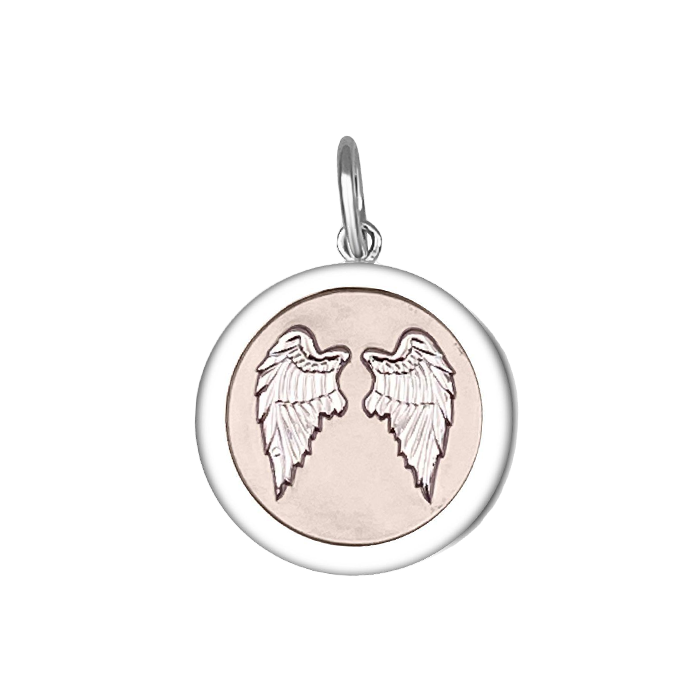 Angel Wings Heart Silver Pendant | Forever in My Heart — Lola & Company