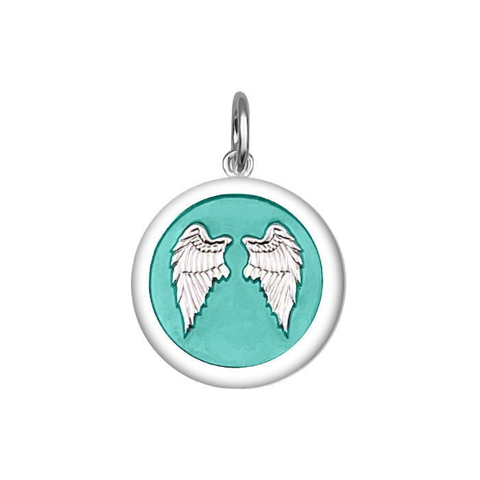 Angel Wings Heart Silver Pendant | Forever in My Heart — Lola & Company