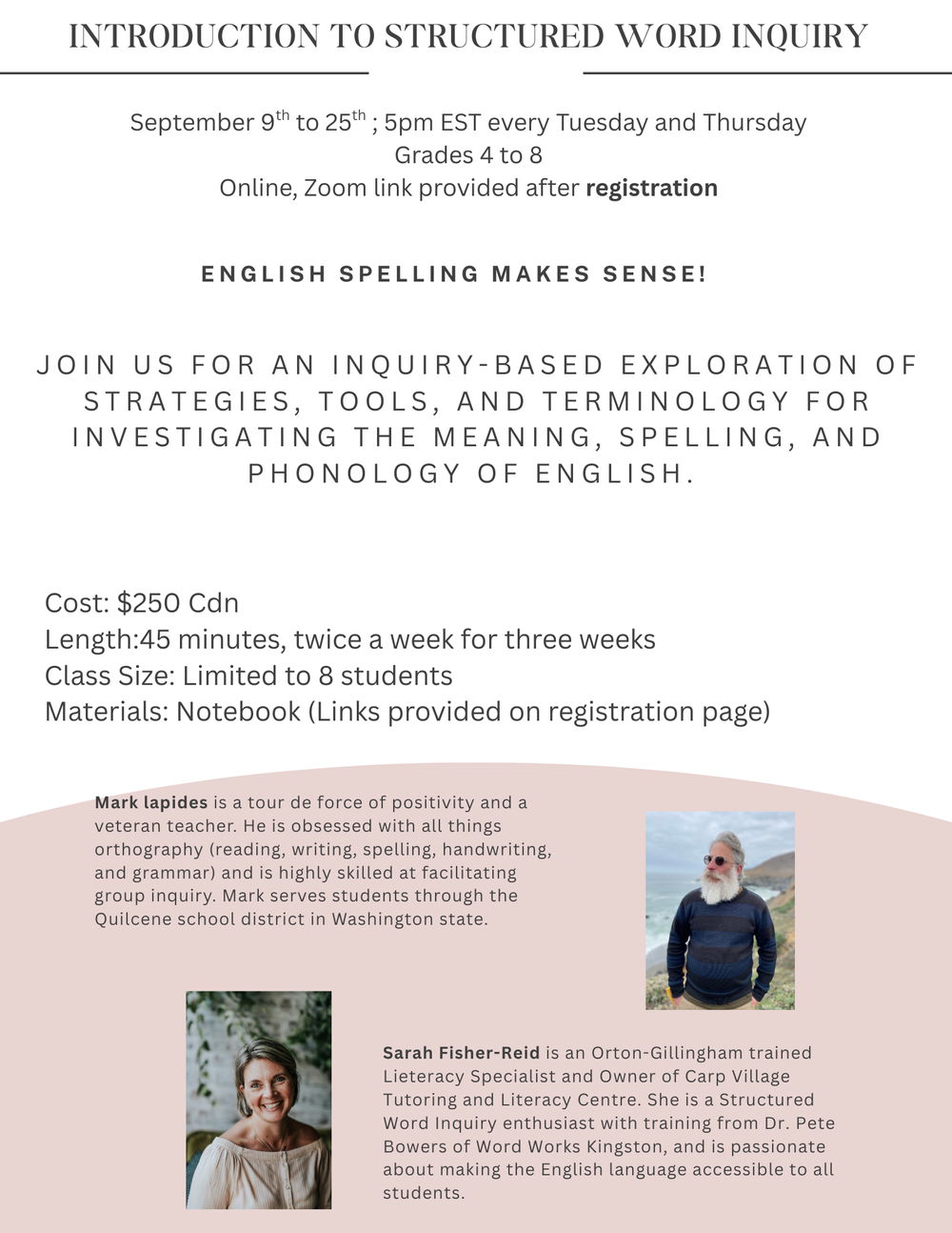 Structured Word Inquiry — Carp Village Tutoring & Literacy Centre