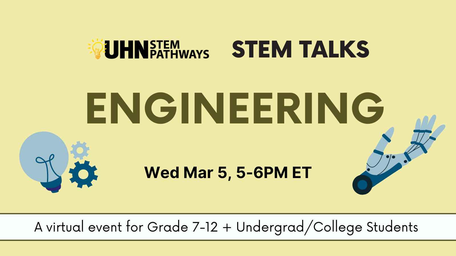STEM Talks: 2024/25 Events — UHN STEM Pathways