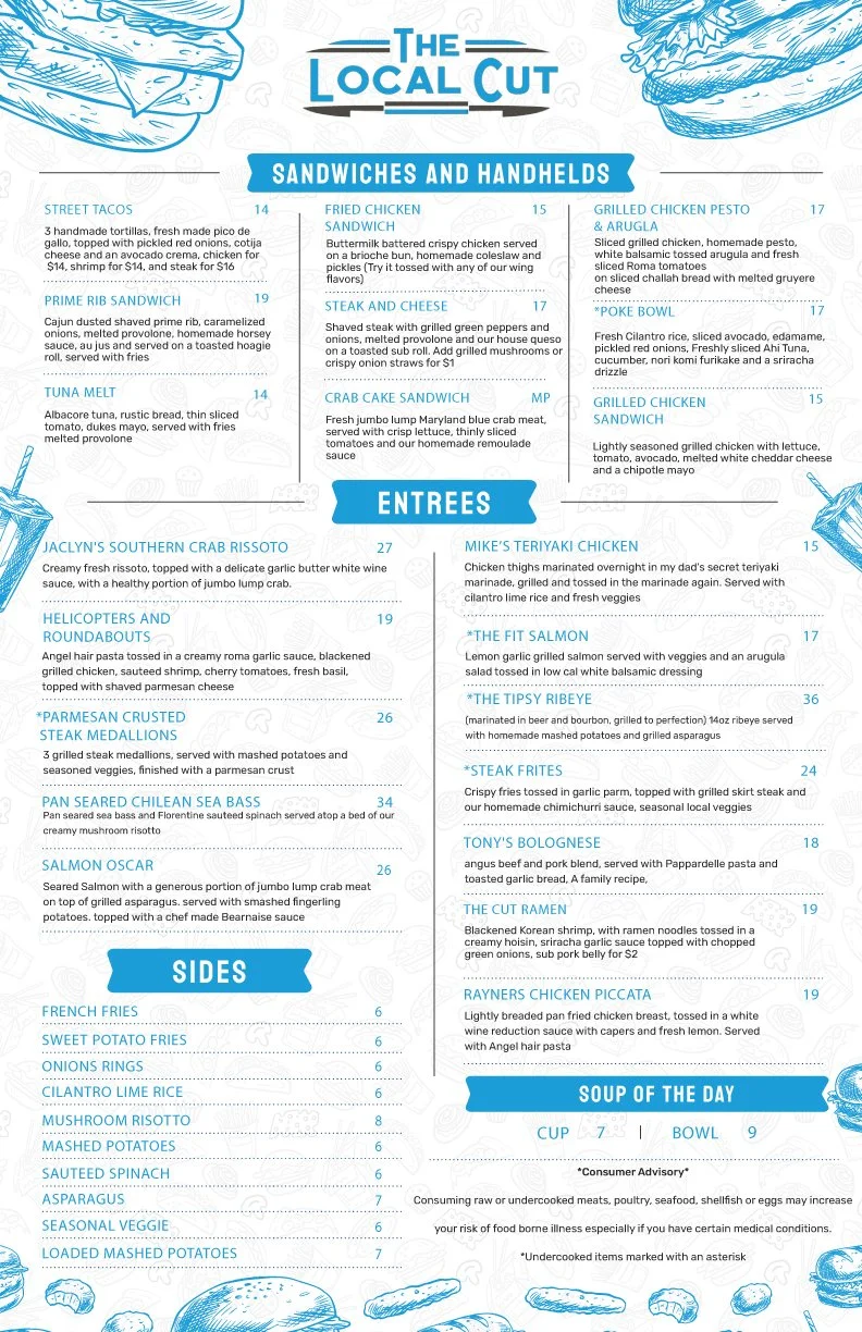 Menu — The Local Cut