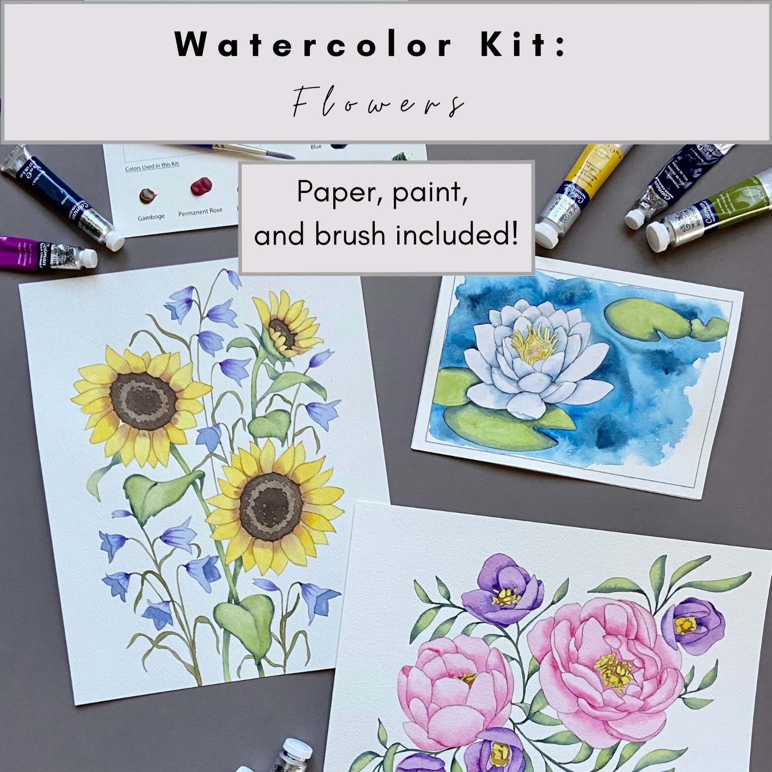 Watercolor Classes, Custom Pet Portraits, and Watercolor Kits