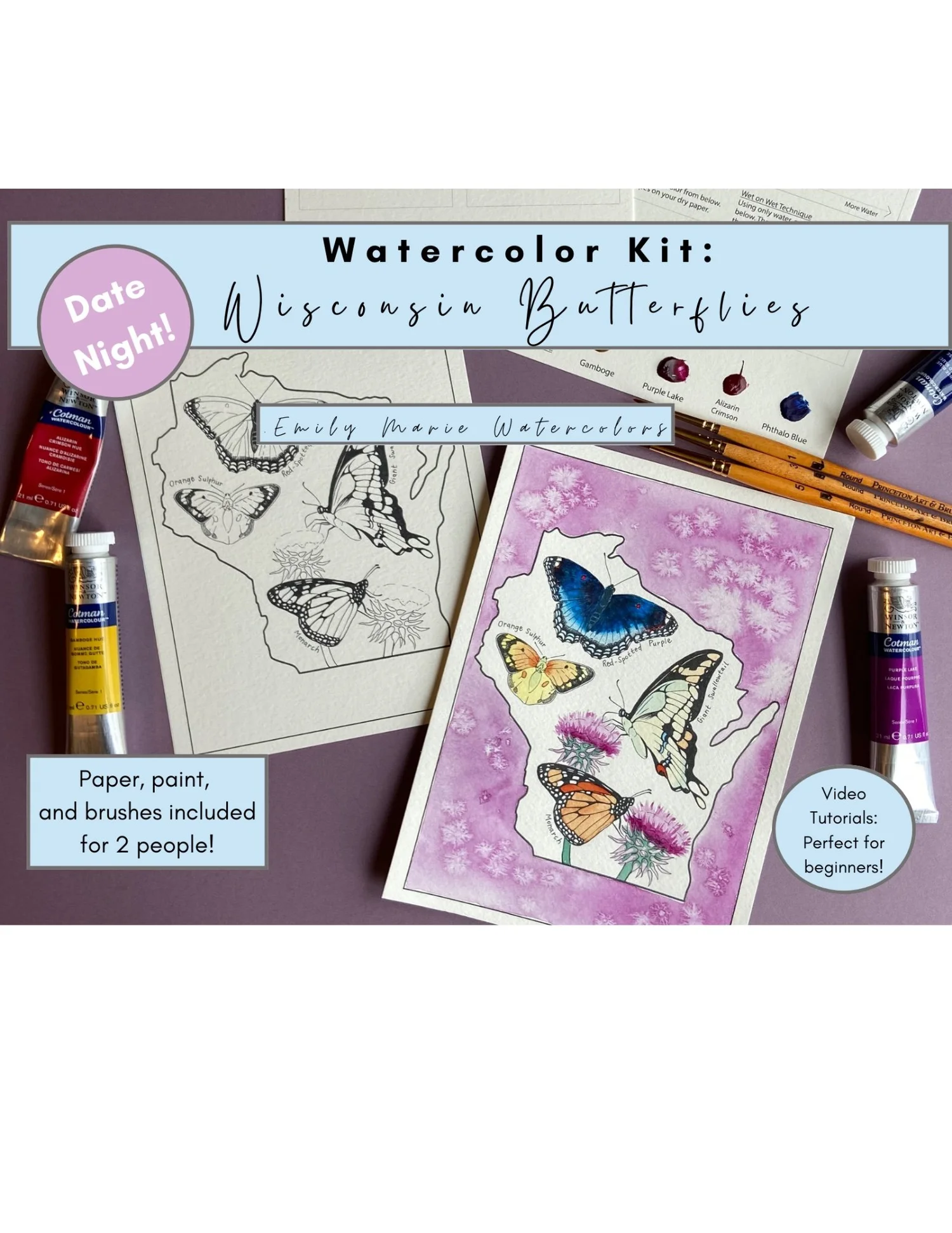Watercolor Classes, Custom Pet Portraits, and Watercolor Kits