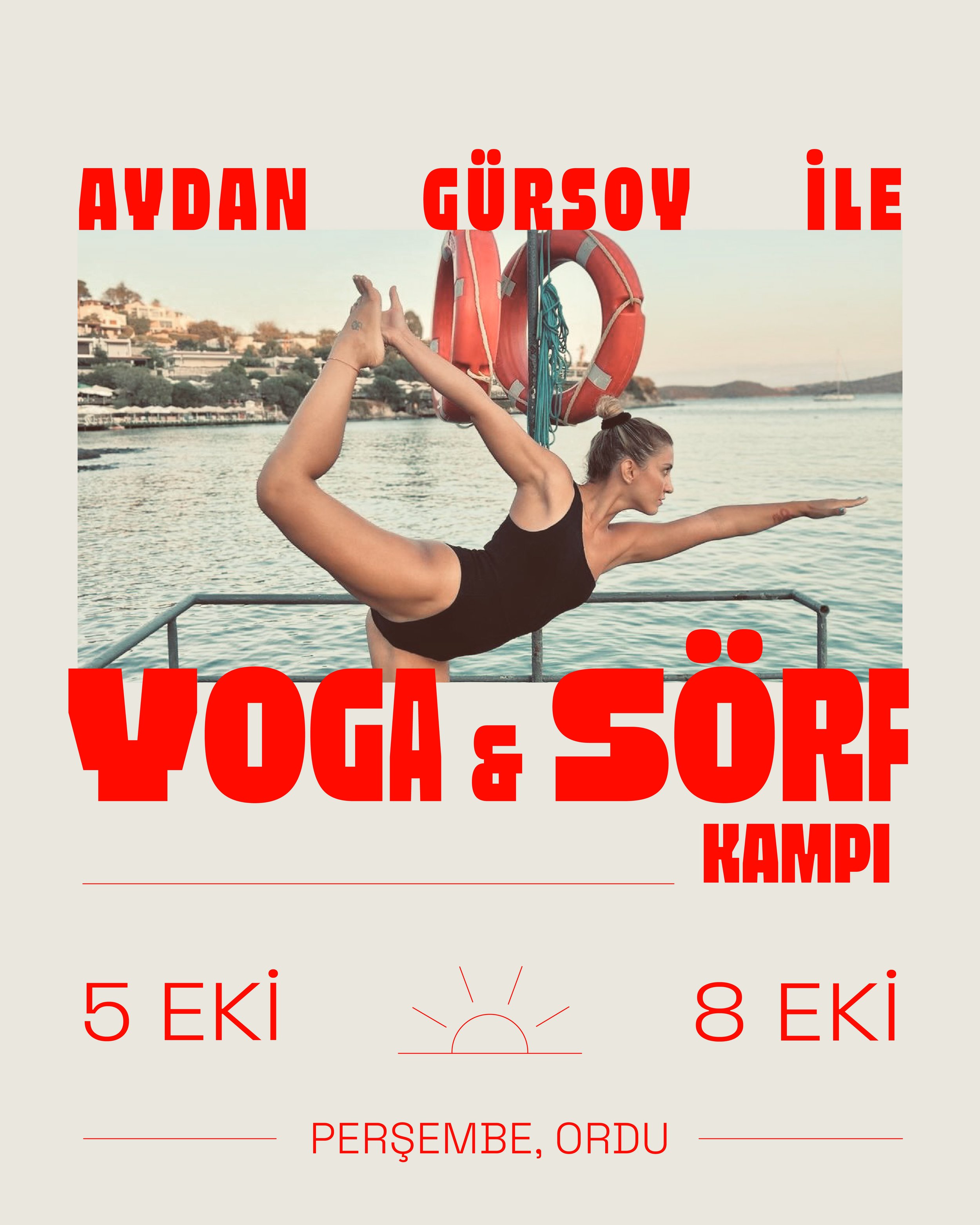 Aydan Gursoy ile yoga ve sörf kampı — Mellow Hostel Turkey