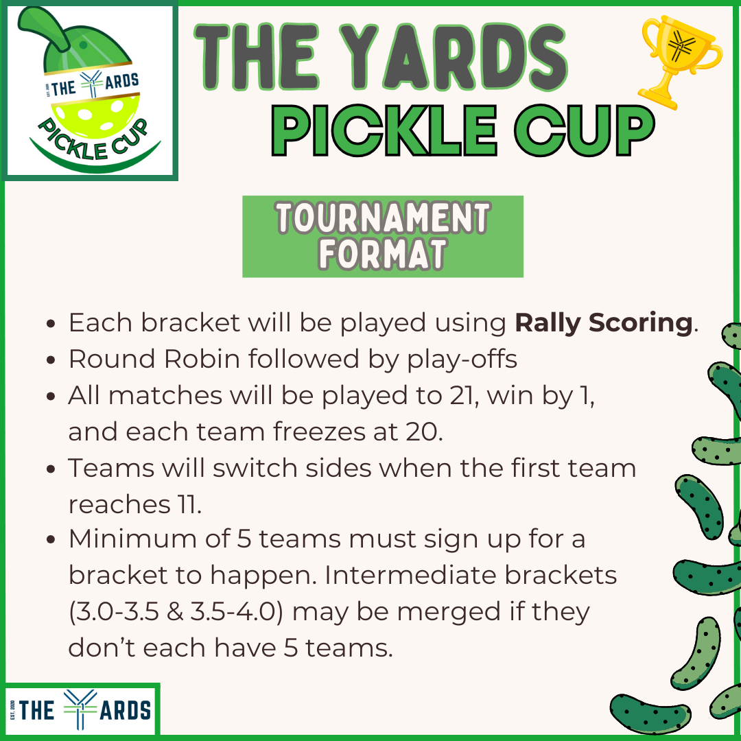 Yards Pickle Cup (PICKLEBALL) — The Yards