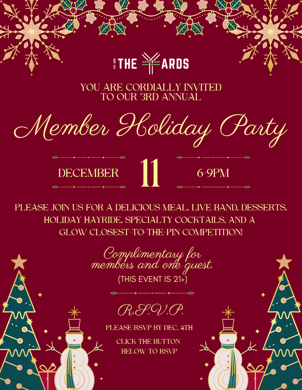 EVENT CALENDAR — The Yards