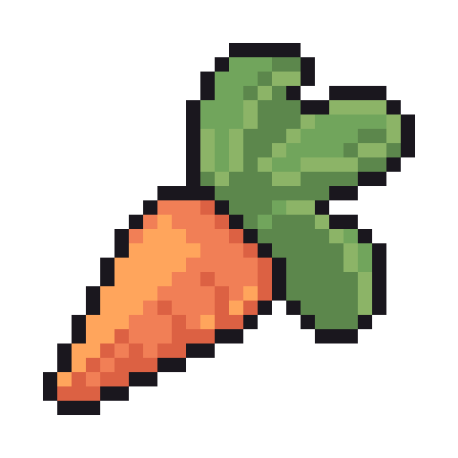Minecraft Carrot Pixel Art