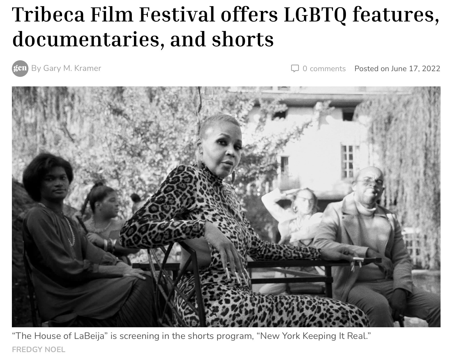 Press — THE HOUSE OF LABEIJA SHORT FILM