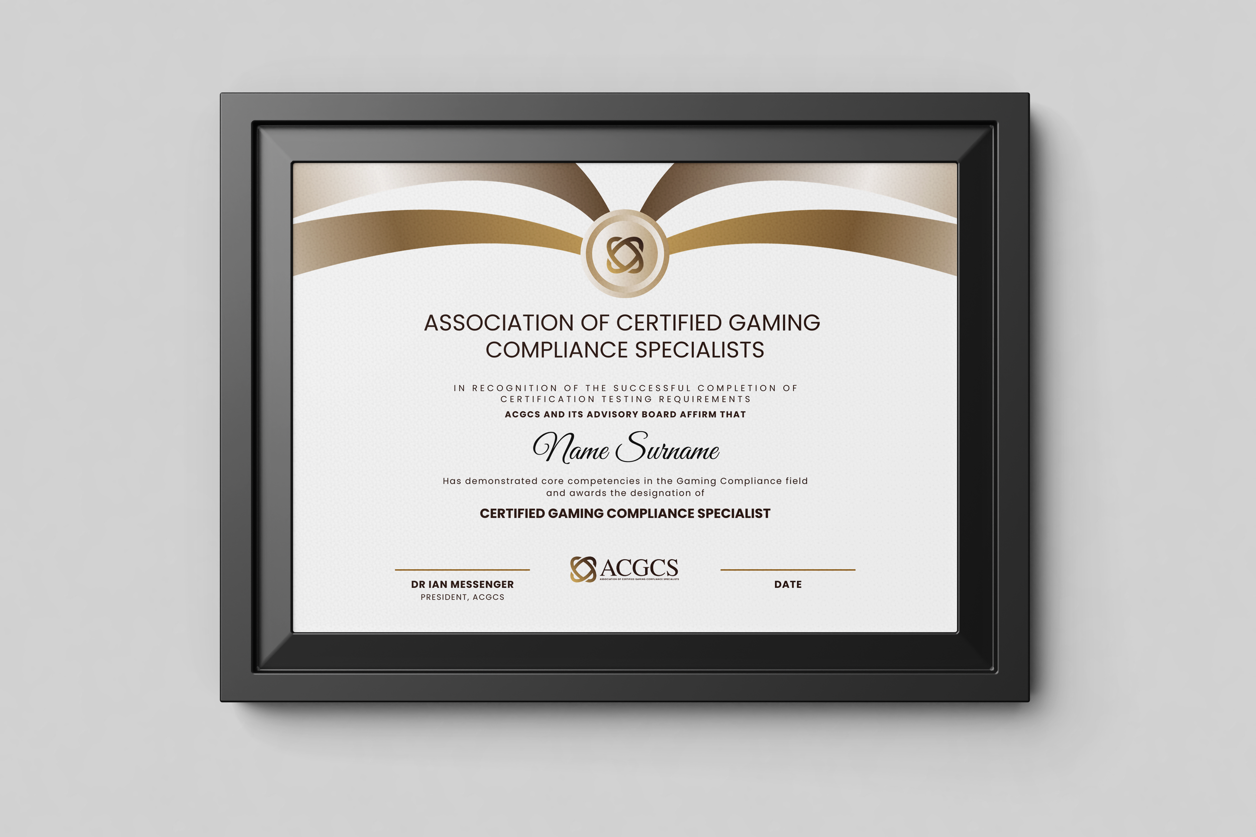 New Look: New design for the Certified Gaming Compliance Specialist ...