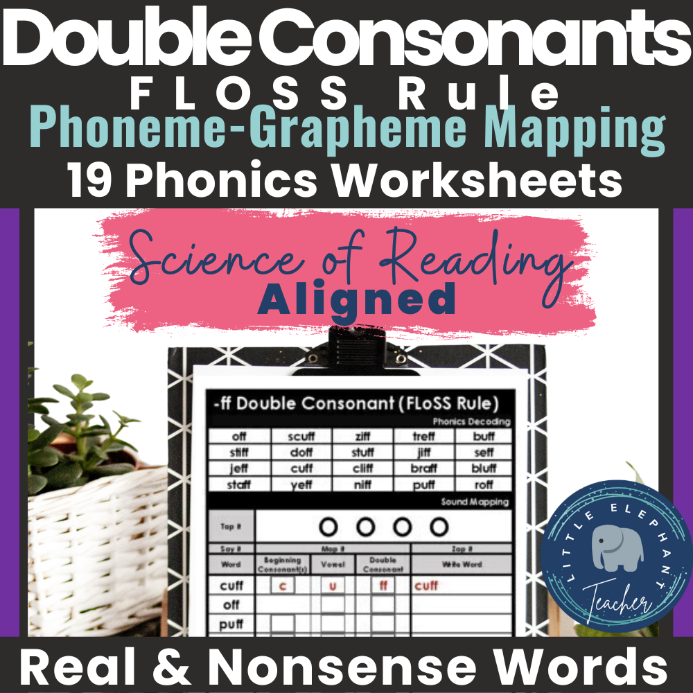 What are Double Consonant Words using 4 Letters in the FLoSS Rule?