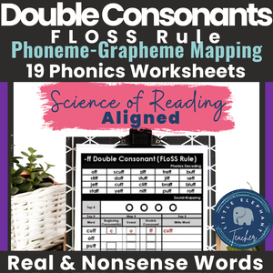 What are Double Consonant Words using 4 Letters in the FLoSS Rule?