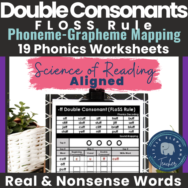 What are Double Consonant Words using 4 Letters in the FLoSS Rule?