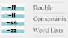 What are Double Consonant Words using 4 Letters in the FLoSS Rule?