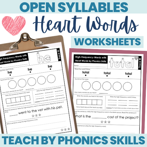 Making Sight Words Easier Through Phonics - Endless Heart Word Worksheets
