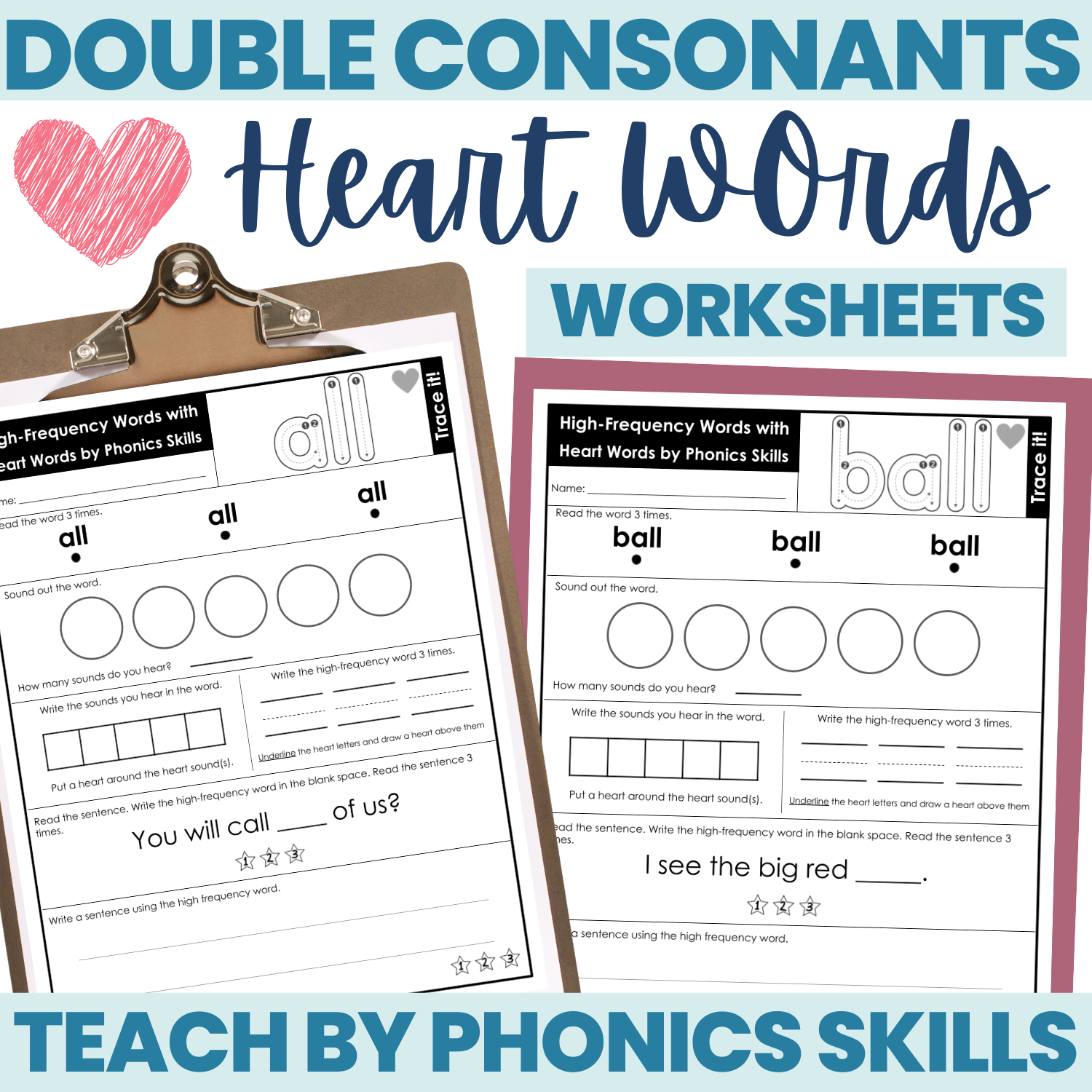 Making Sight Words Easier Through Phonics - Endless Heart Word Worksheets
