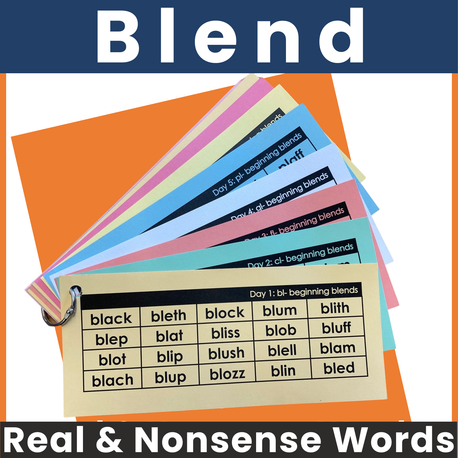 Consonant Blend Words List - Beginning Blends Words - Real and Nonsense ...
