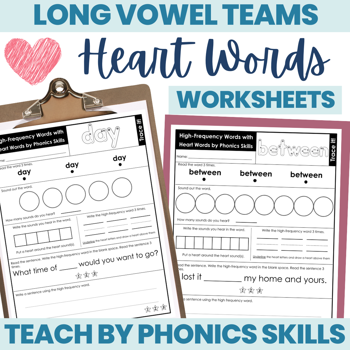 Making Sight Words Easier Through Phonics - Endless Heart Word Worksheets