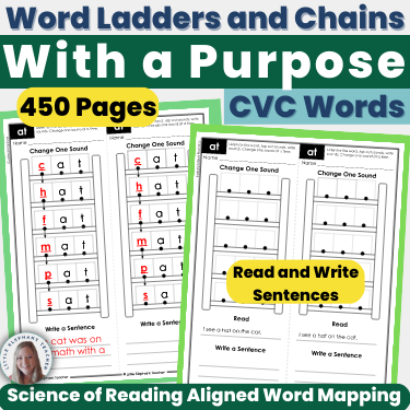 Phonemic Awareness and Phonics Using 3 Engaging Word Ladder Activities