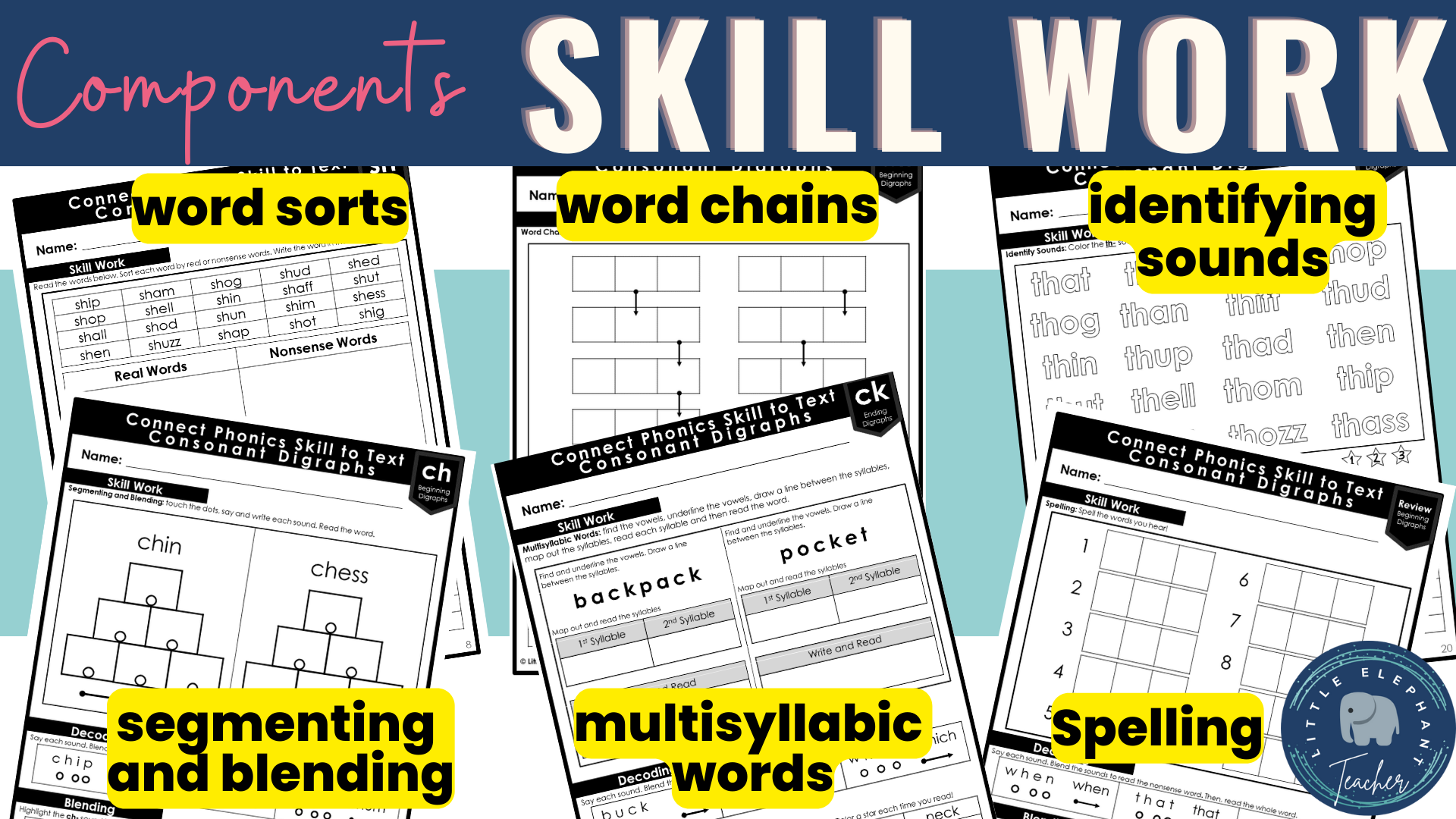 Unit 4 - Consonants Digraphs Worksheets, Lessons, and Activities