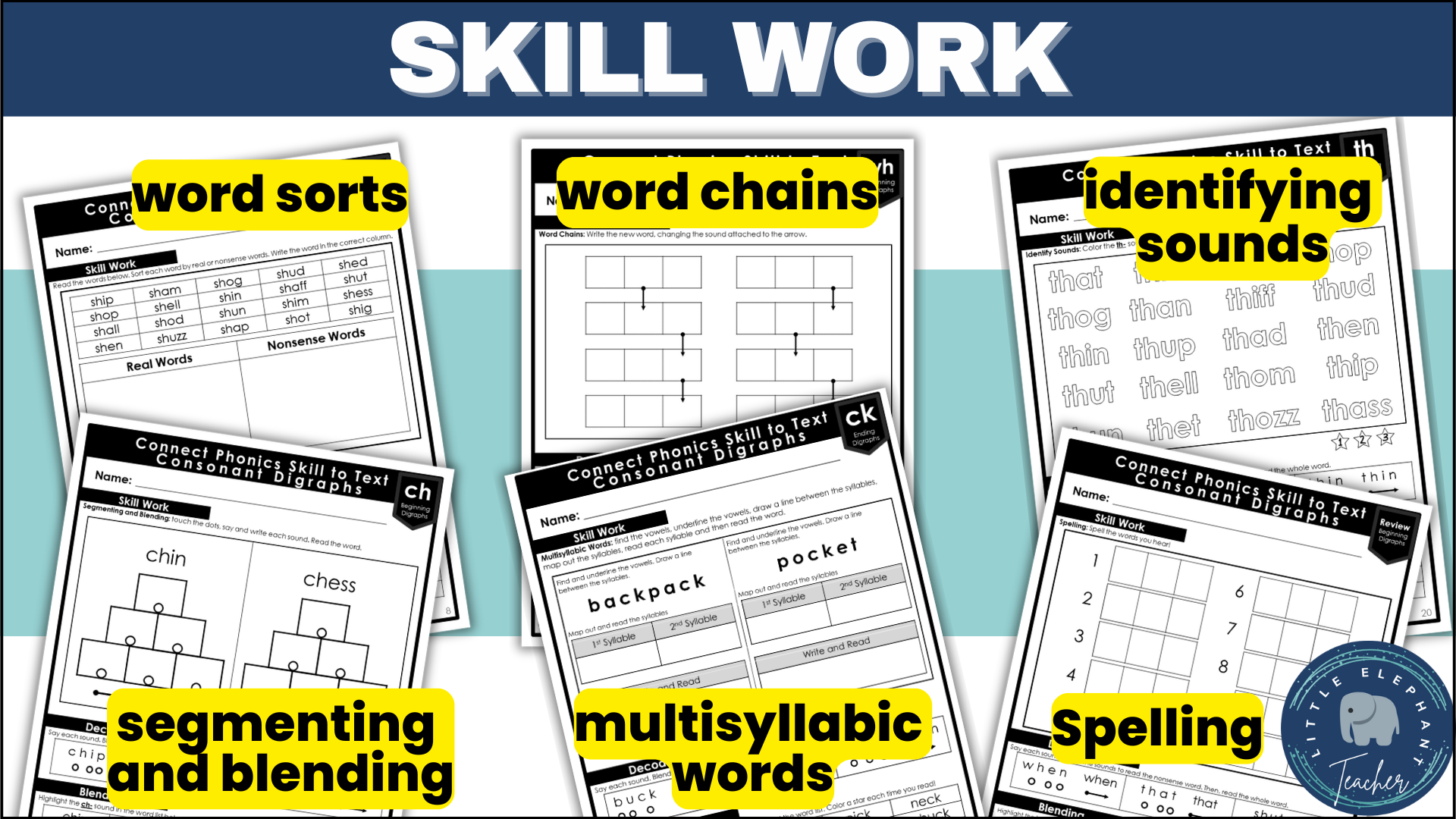 Unit 6 - Ending Consonant Blend Worksheets, Lessons, Games, and Activities